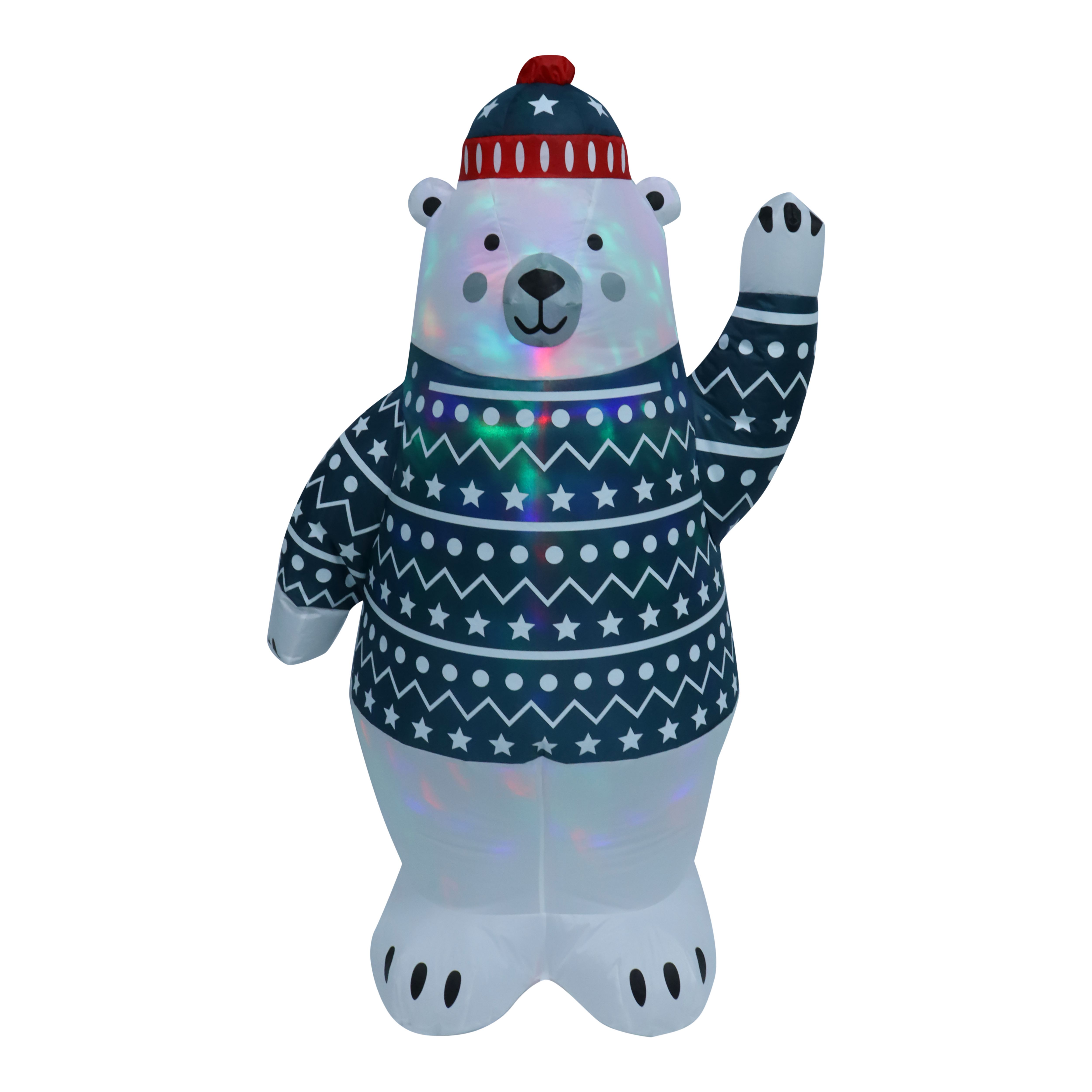 (H)1.22m LED Christmas Polar bear Inflatable | DIY at B&Q
