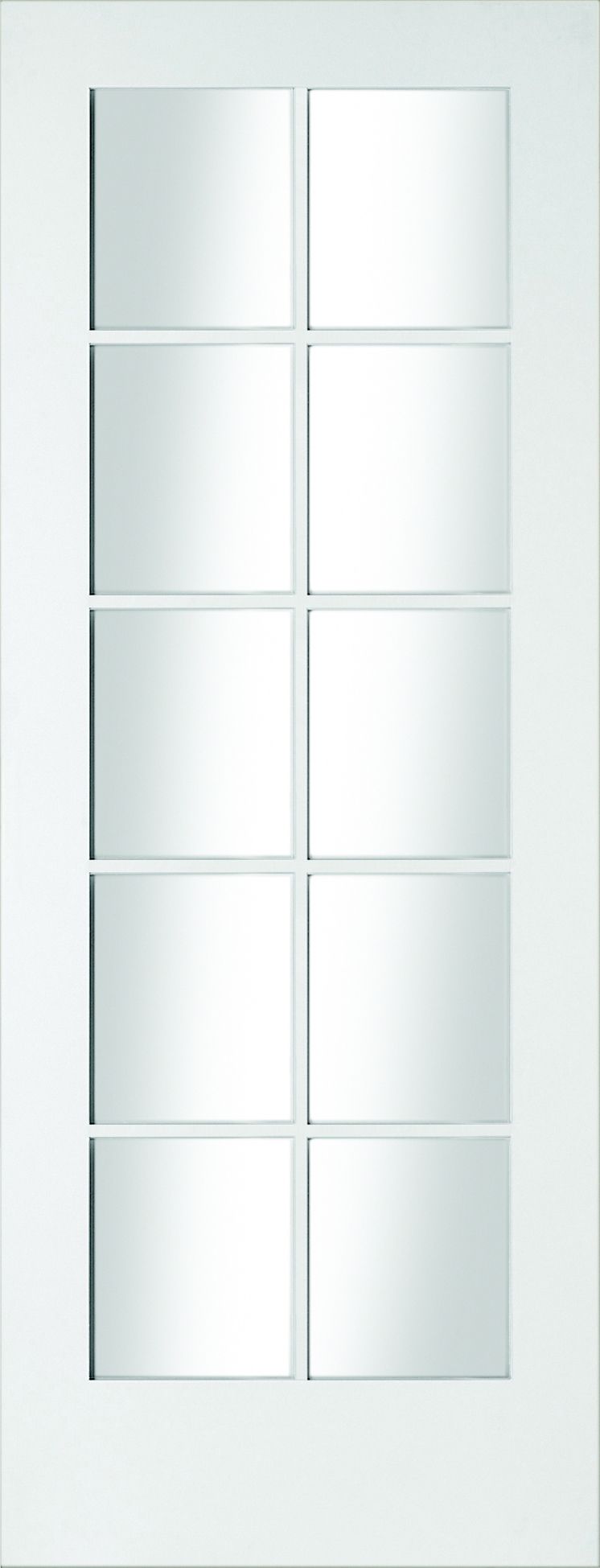 10 Lite Glazed White Internal Door, (H)1981mm (W)686mm (T)35mm