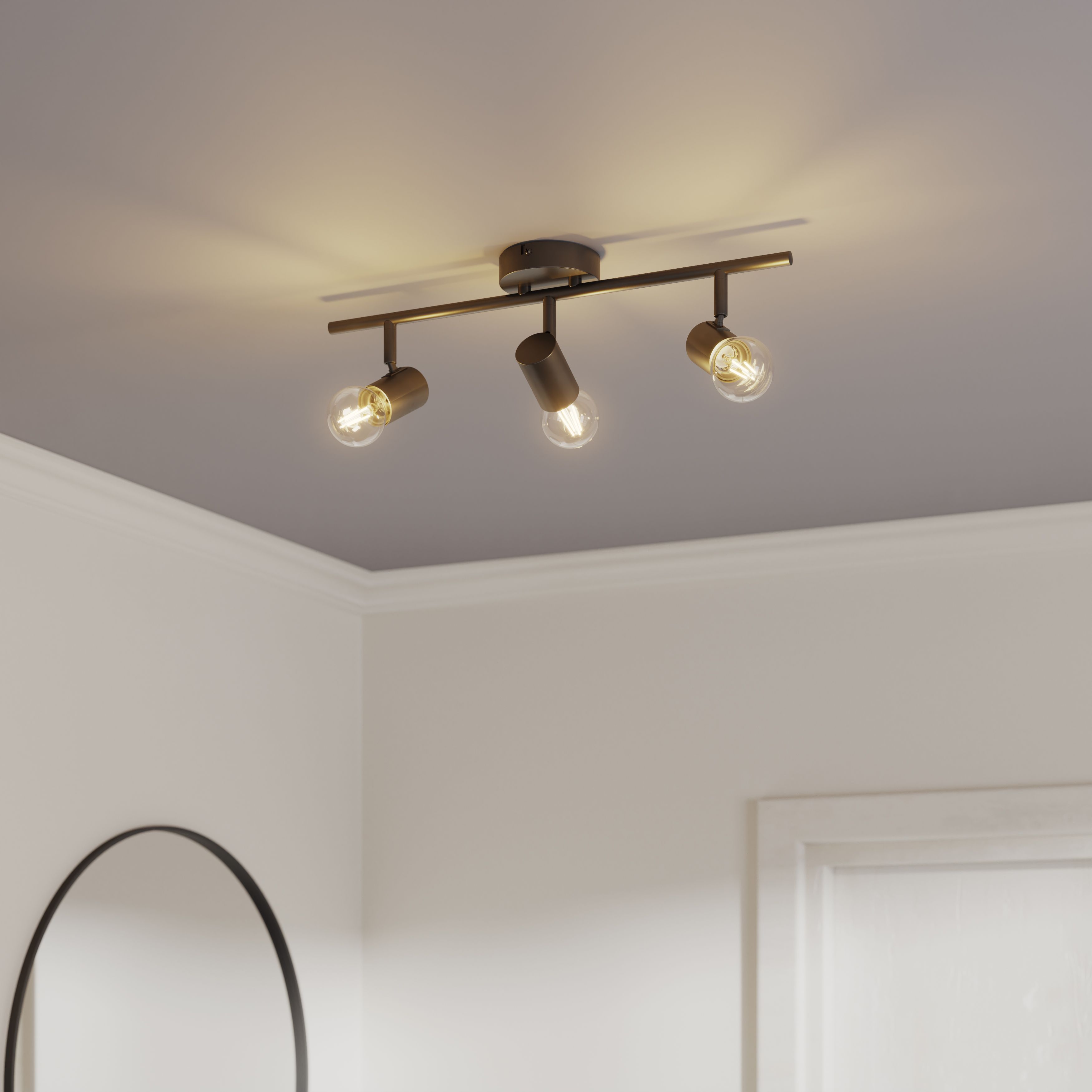 100 Contemporary Matt Painted 3 Light Spotlight