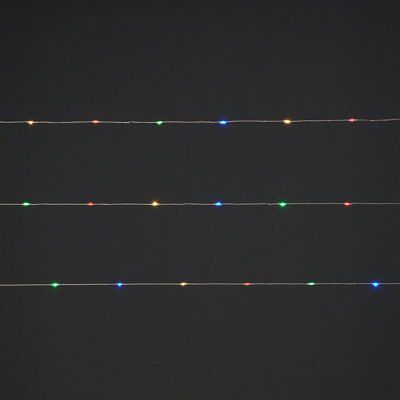 100 Multicolour Copper wire LED String lights Silver cable | DIY at B&Q