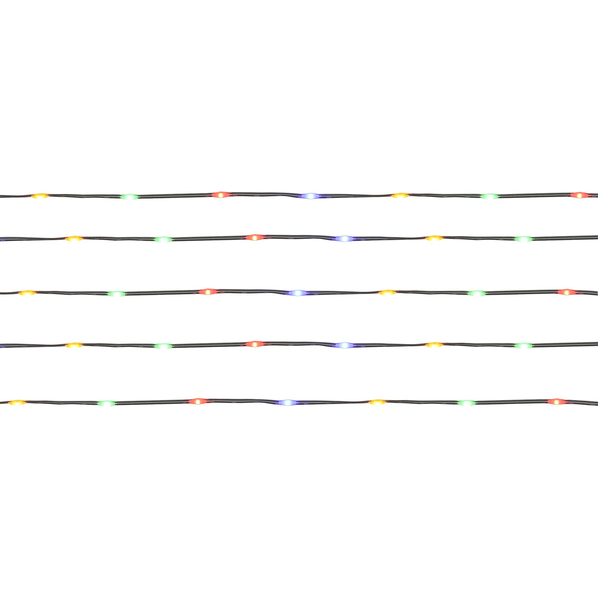 100 Multicolour LED String lights With timer function Clear cable