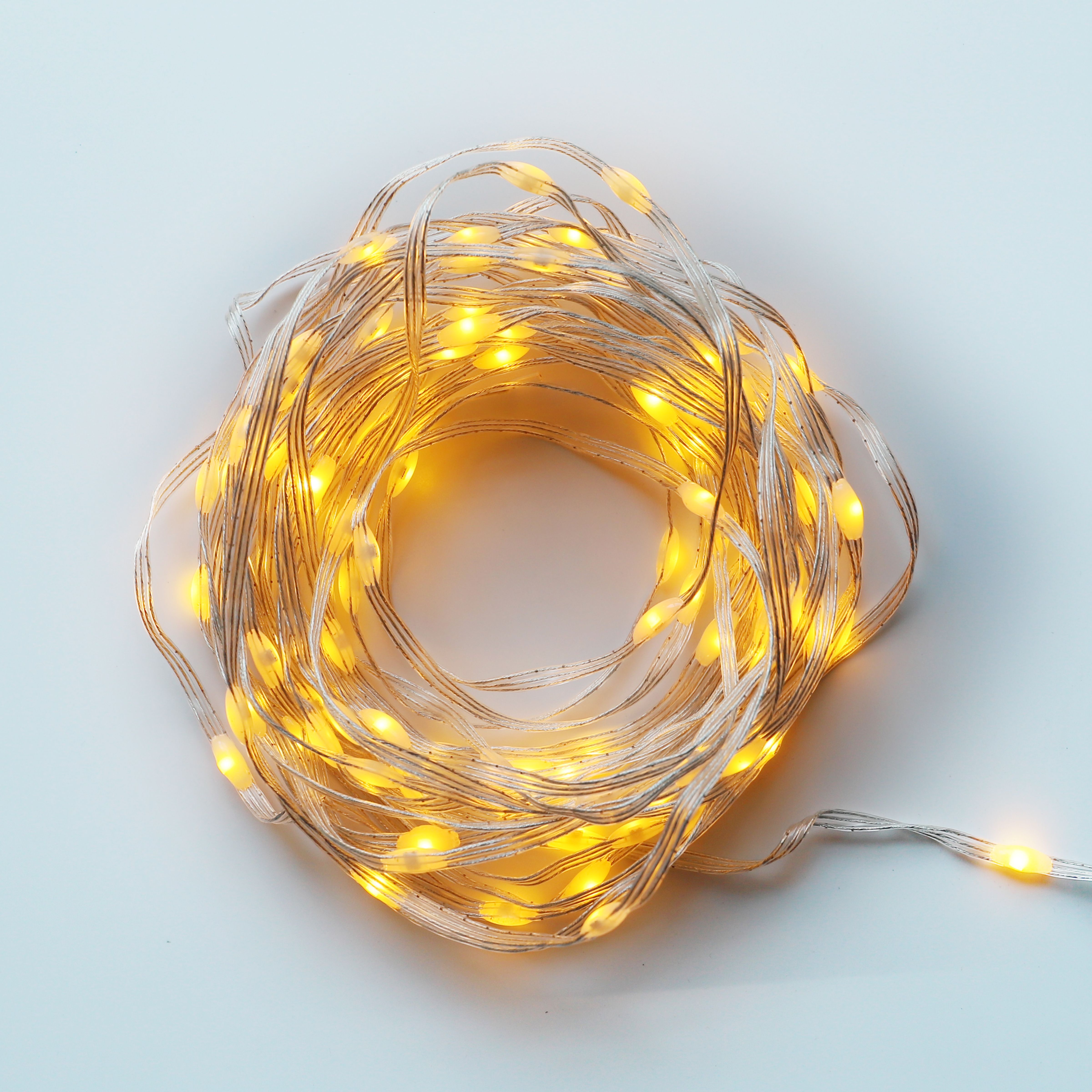 100 Warm white Smart LED String lights White cable
