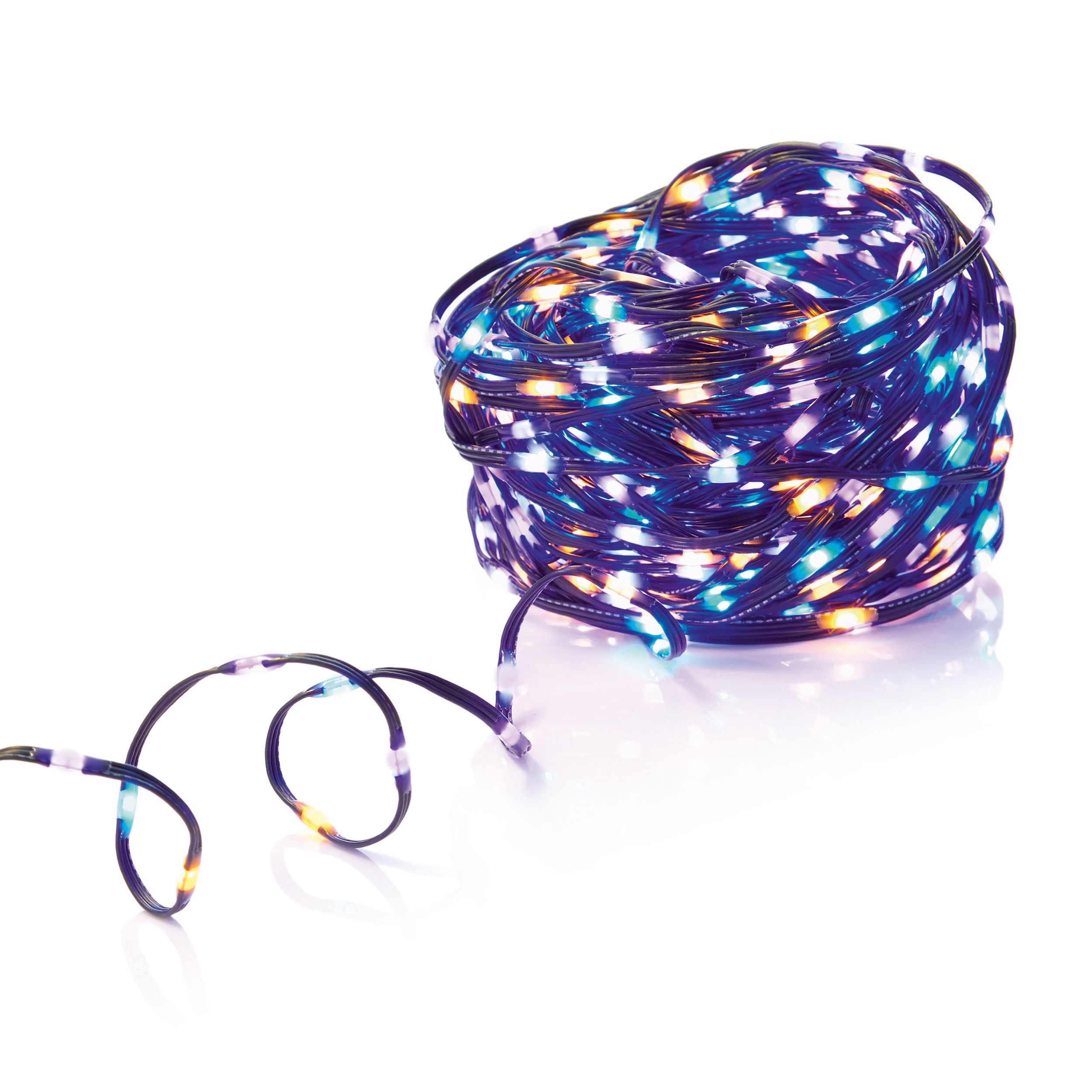 1000 Multicolour Flexibright LED String lights with Green cable | DIY at B&Q