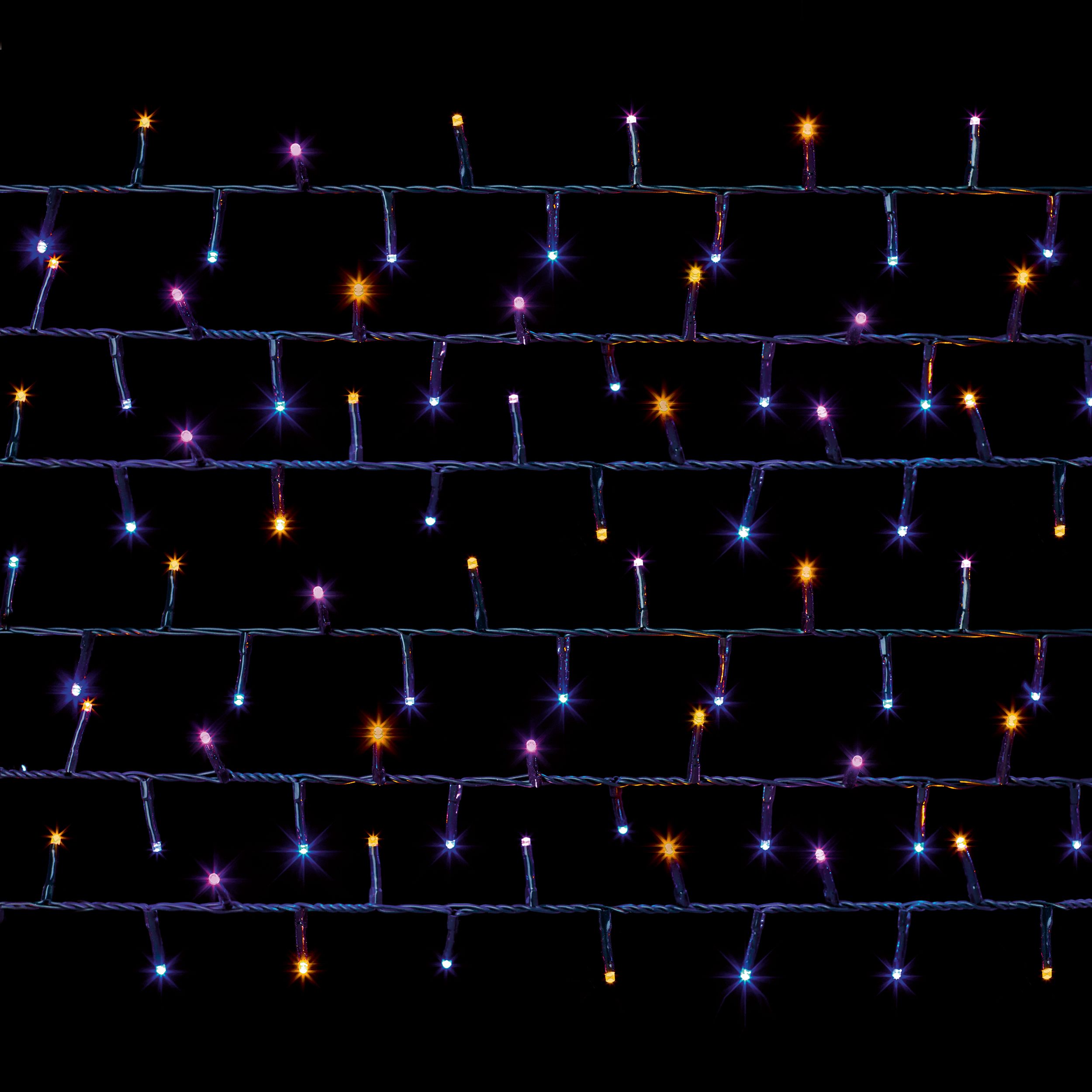 1000 Multicolour Multi-action Rainbow Treebrights LED String lights ...