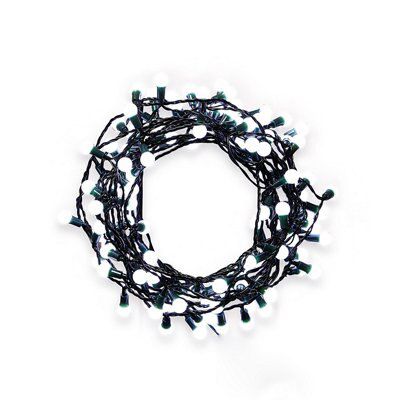 120 Ice white Berry LED String lights Without timer function Green cable