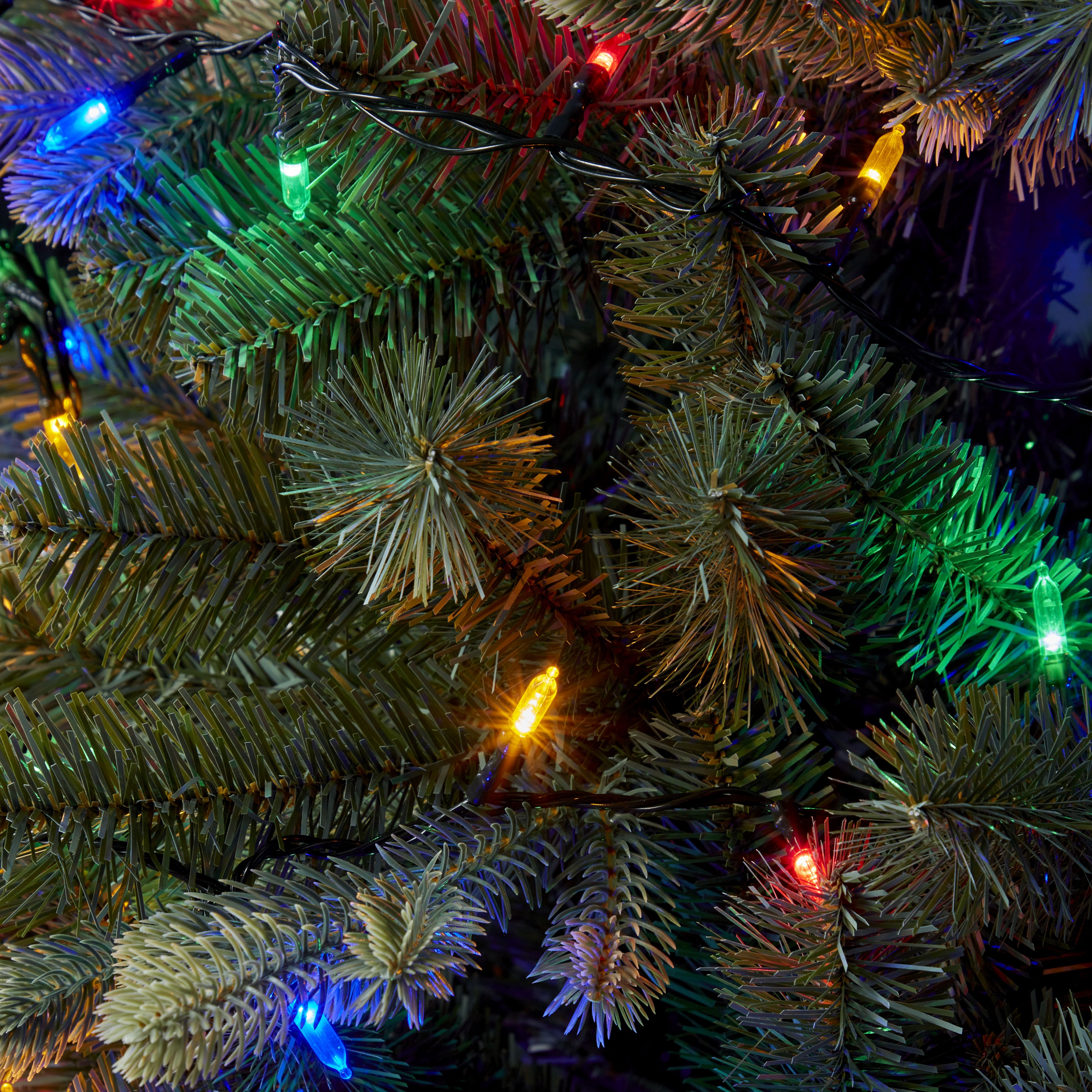 120 Multicolour LED String lights With timer function Green cable