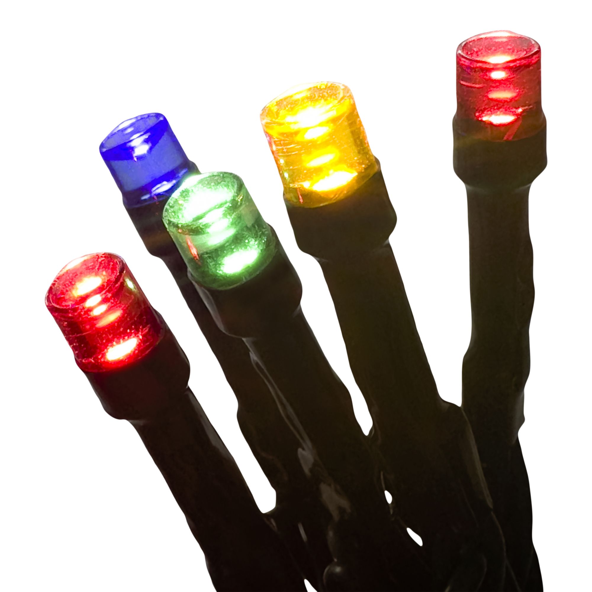 120 Multicolour LED String lights With timer function Green cable