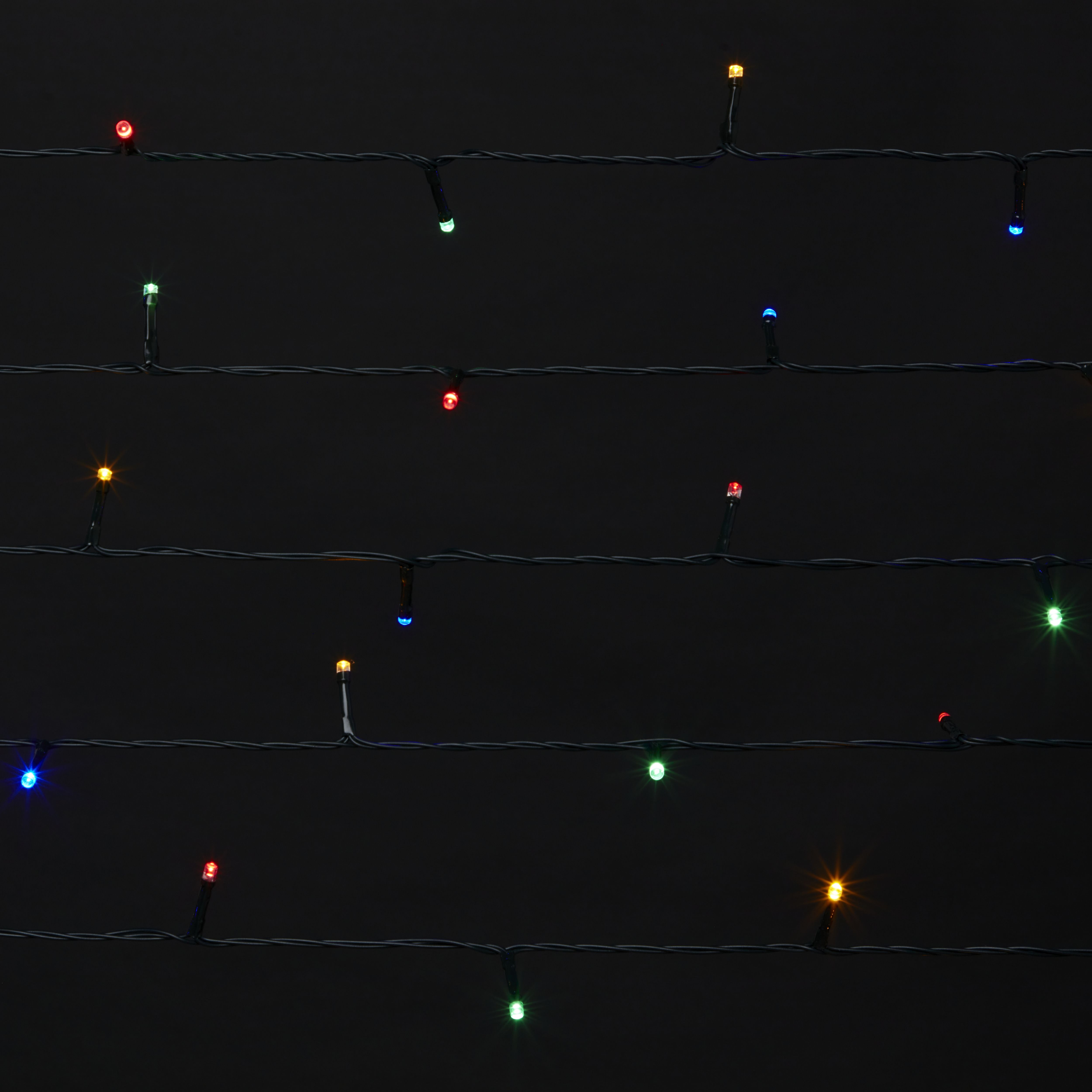 120 Multicolour LED With timer function String lights with 12.2m Green cable
