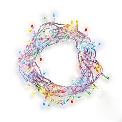 120 Multicolour LED With timer String lights Clear cable