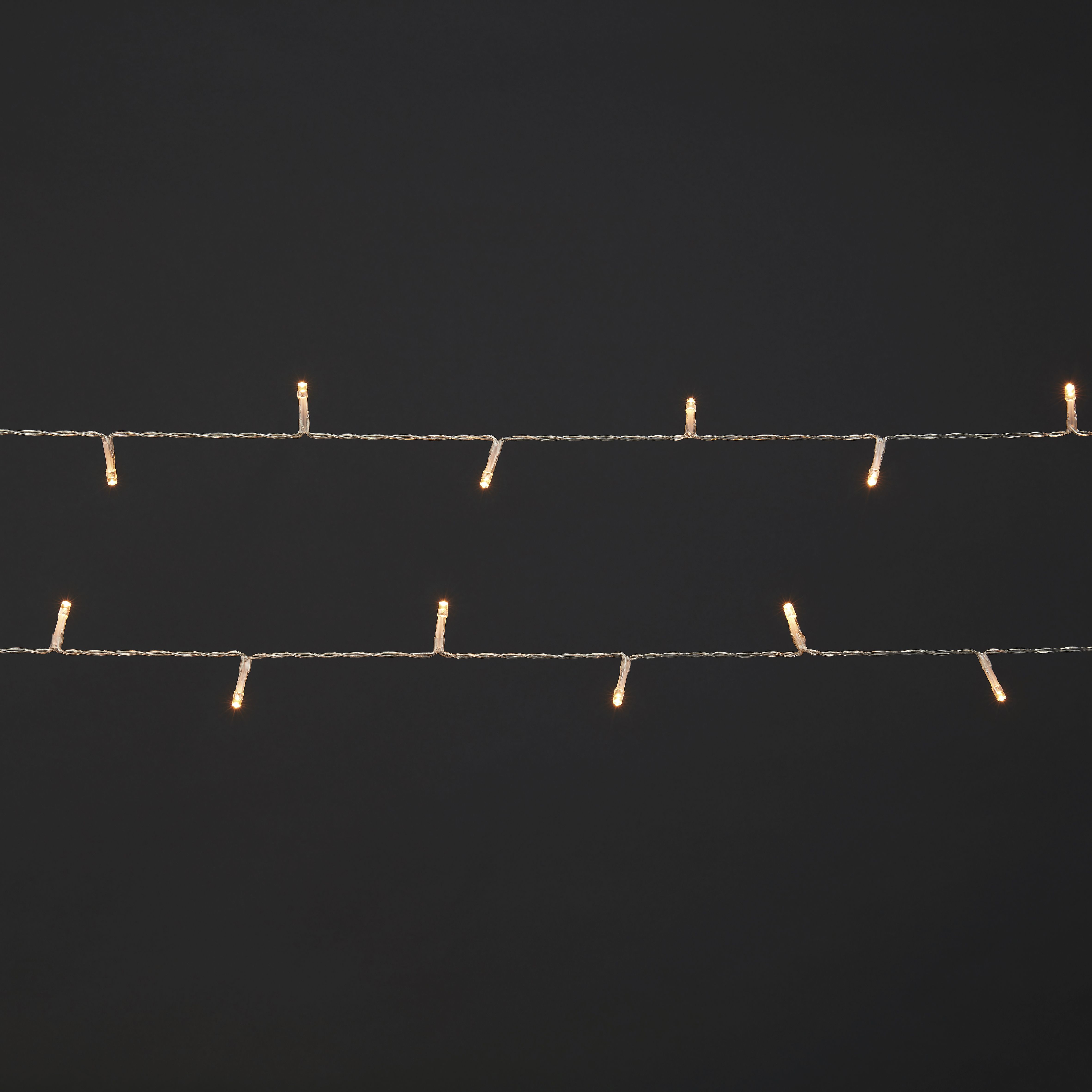 120 Warm white LED String lights With timer function & 12.2m Clear cable