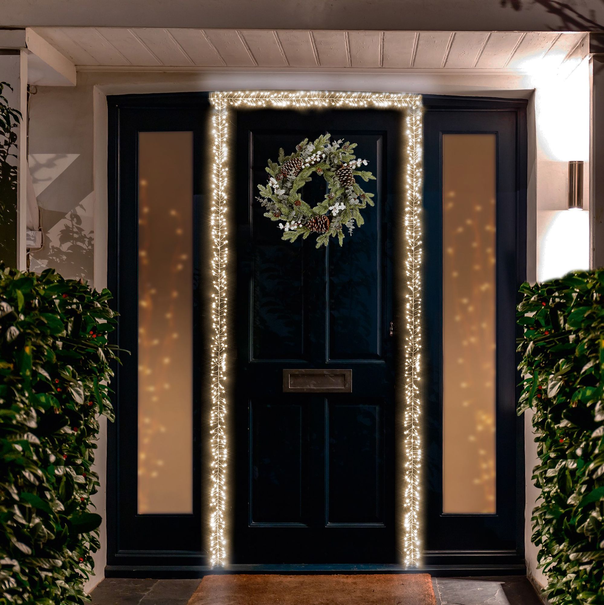 1200 Warm white LED Cluster lights With Timer function & cable