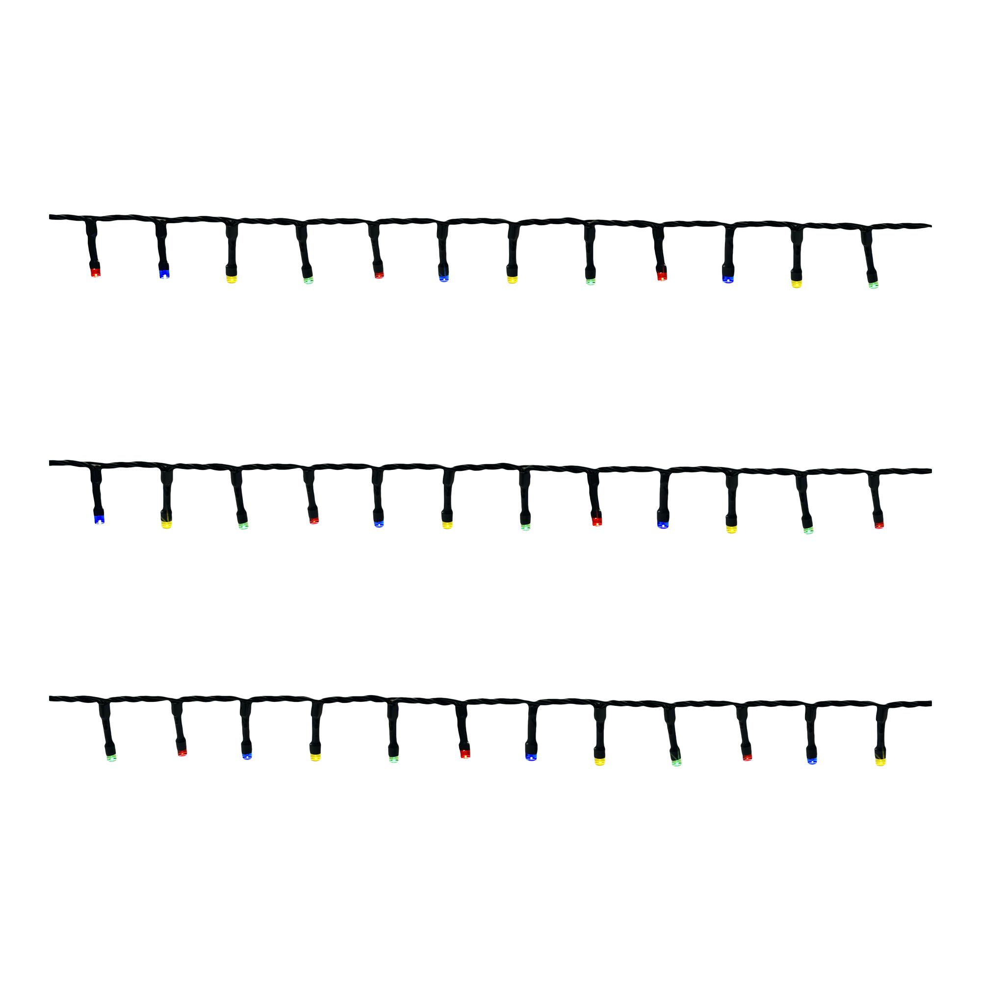 1500 Multicolour LED String lights With timer function Green cable