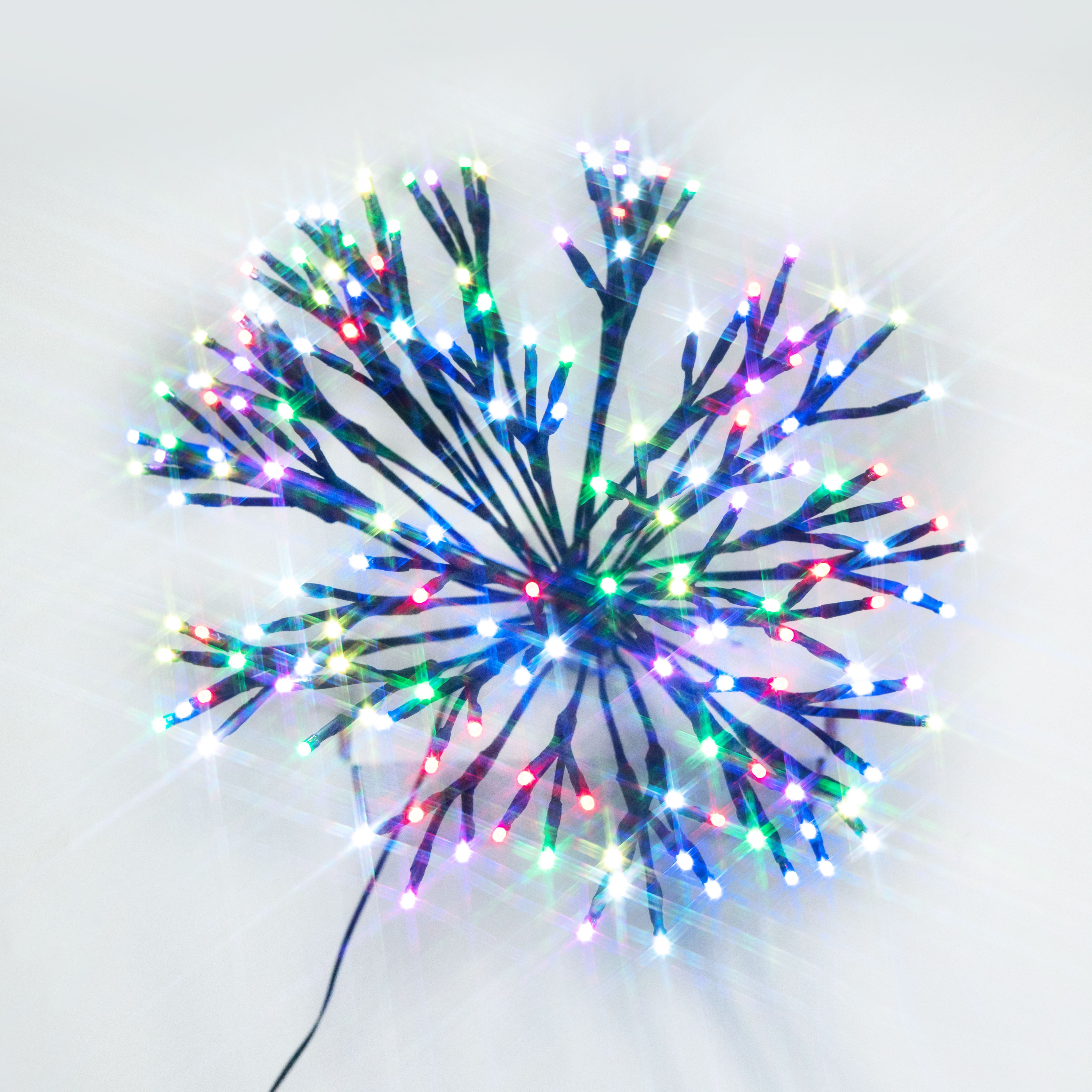 160 RGB Smart burst LED Cluster lights Black cable | DIY at B&Q