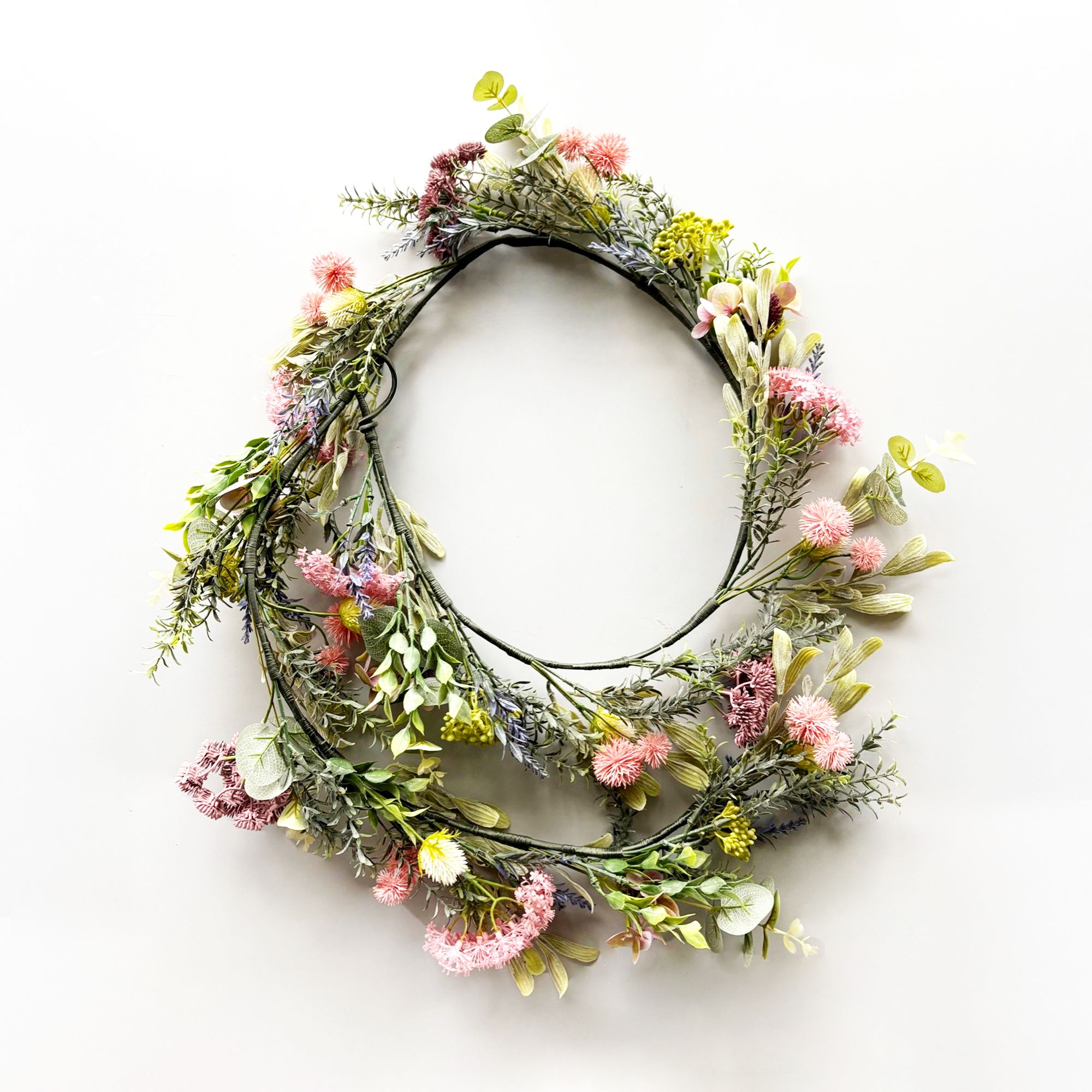 1800MM SPRING FLORAL GARLAND - PINK & GREEN