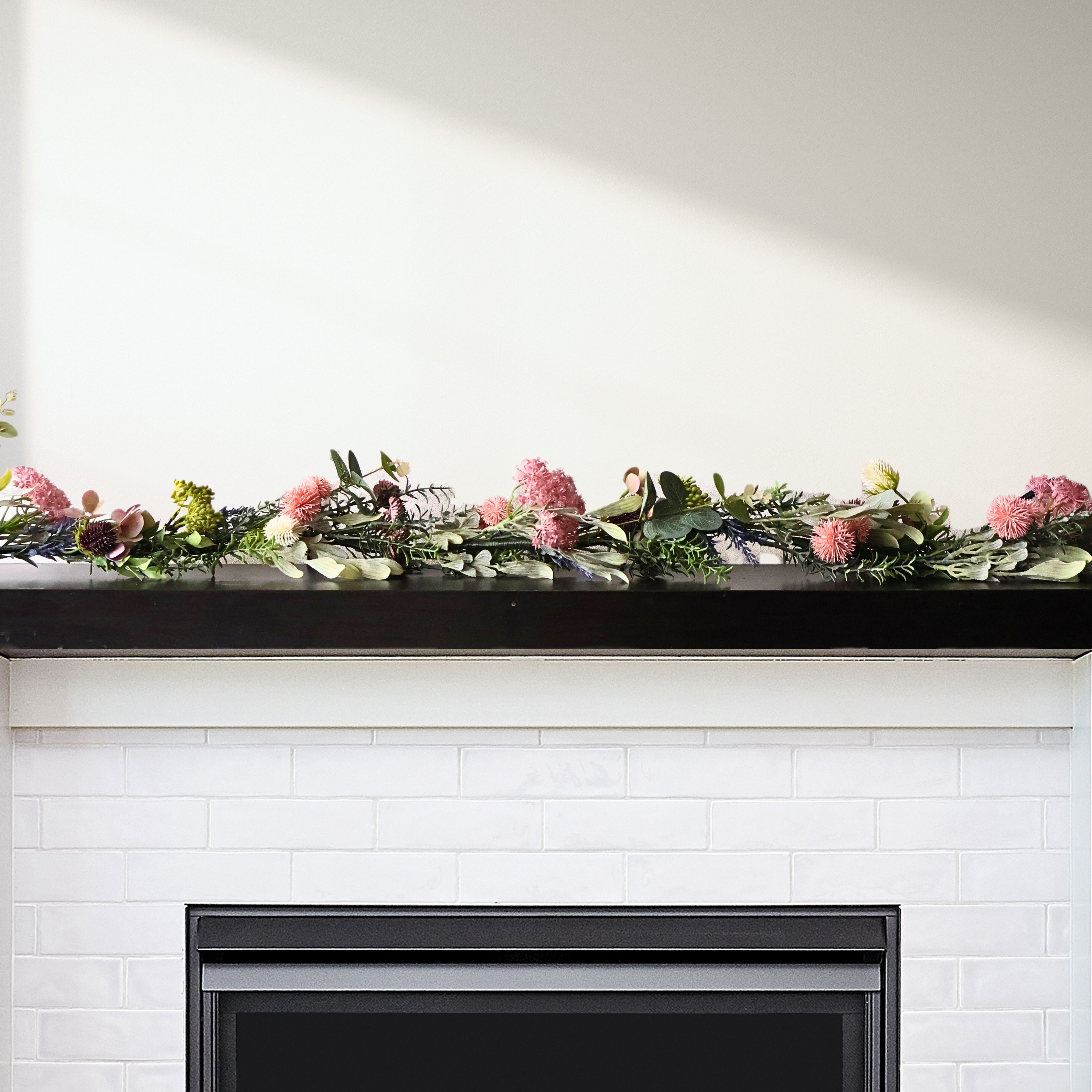 1800MM SPRING FLORAL GARLAND - PINK & GREEN