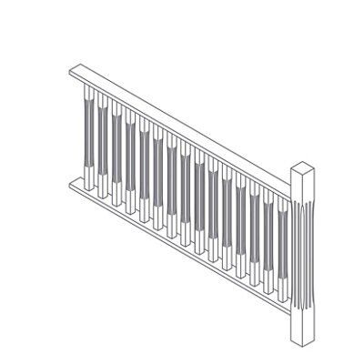 19 Piece Fluted Running Balustrade kit, 28.5kg