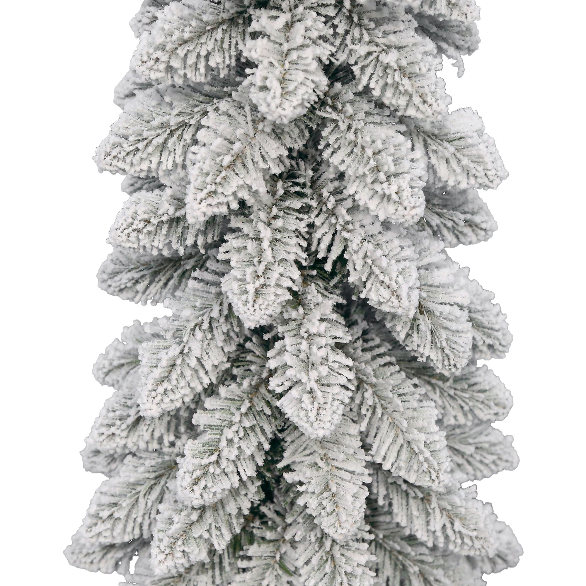 2.5/3.5/4.5ft Snowy Flocked effect Wrapped Slim Artificial Christmas ...