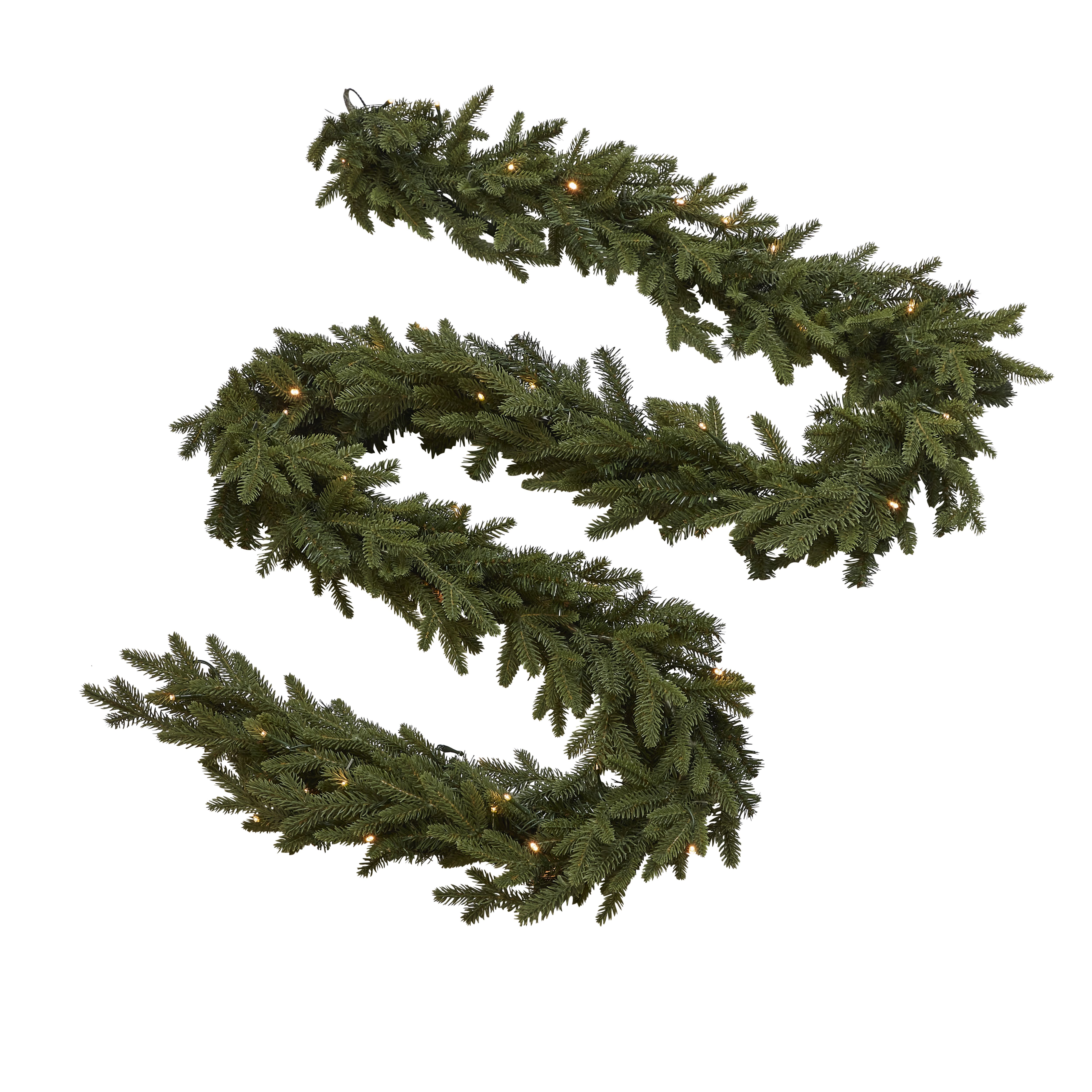 2.74m Thetford Classic Green Garland - Battery-powered