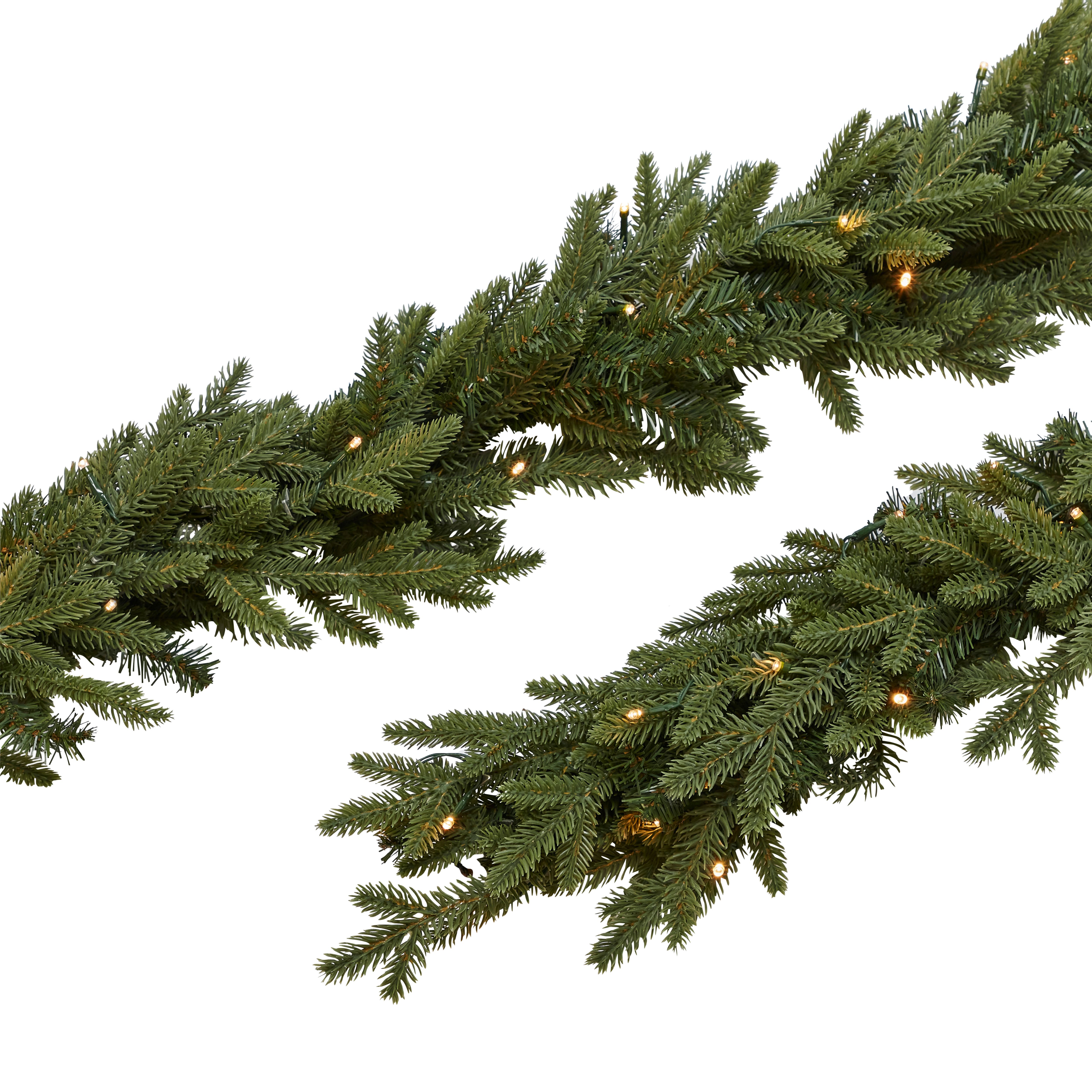 2.74m Thetford Classic Green Garland - Battery-powered
