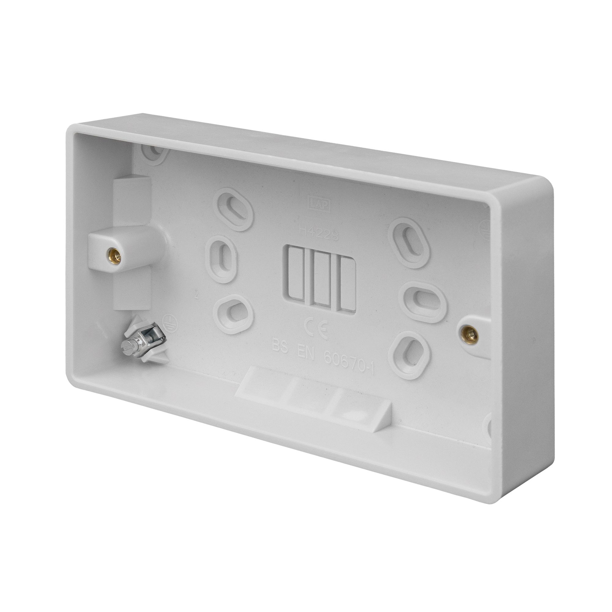 2 gang 32mm Pattress box | DIY at B&Q