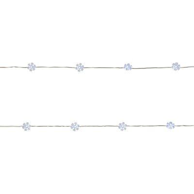 20 Ice white Snowflake wire LED String lights With timer function ...