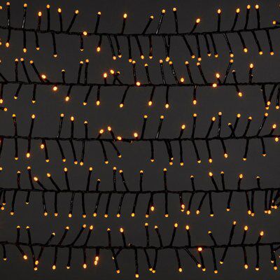 2000 Warm white Cluster LED String lights With timer function & 37.5m Green cable