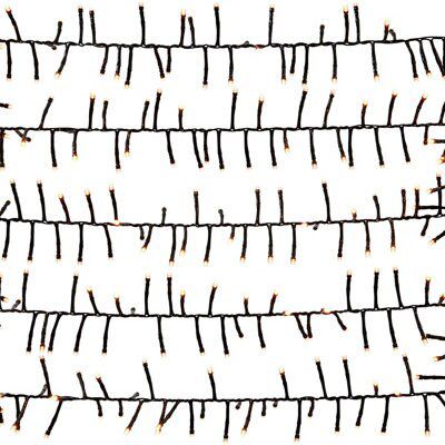 2000 Warm white Cluster LED String lights With timer function Green cable