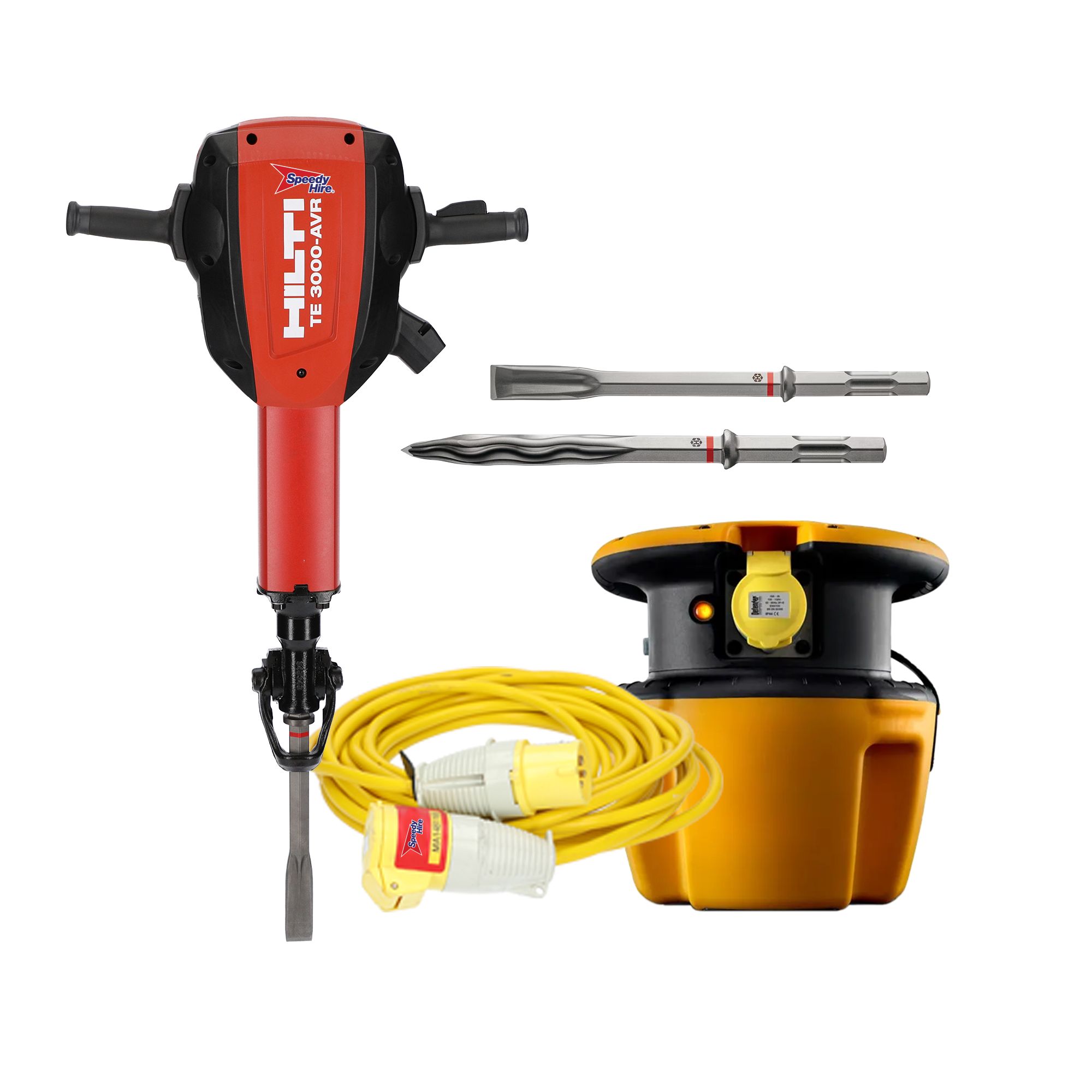 2070W 110V Corded Hex Demolition breaker bundle - Week hire