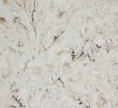 20mm Arctic storm White Quartz effect Kitchen Bespoke Worktop | DIY at B&Q