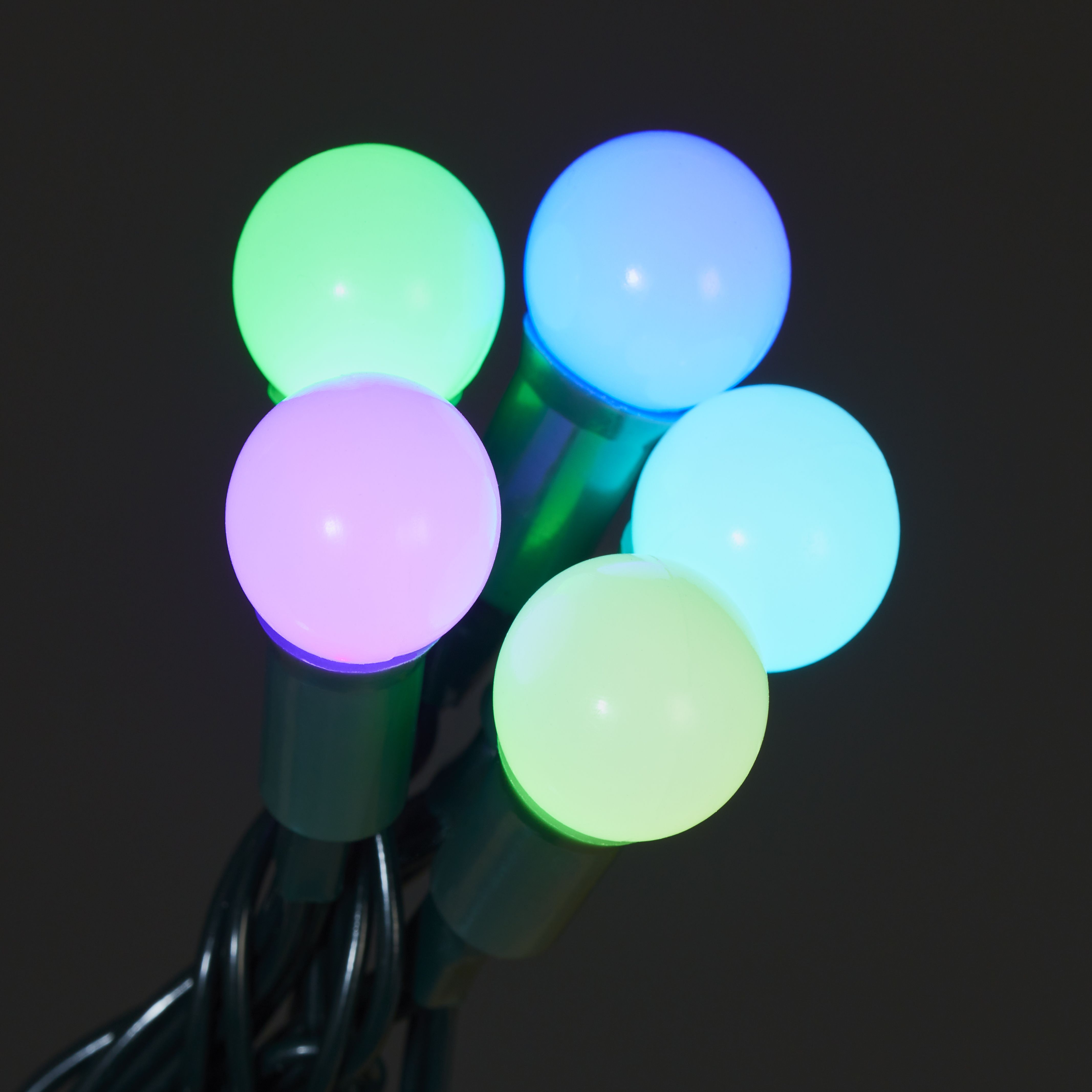 240 Colour changing Berry LED String lights With timer function Green cable