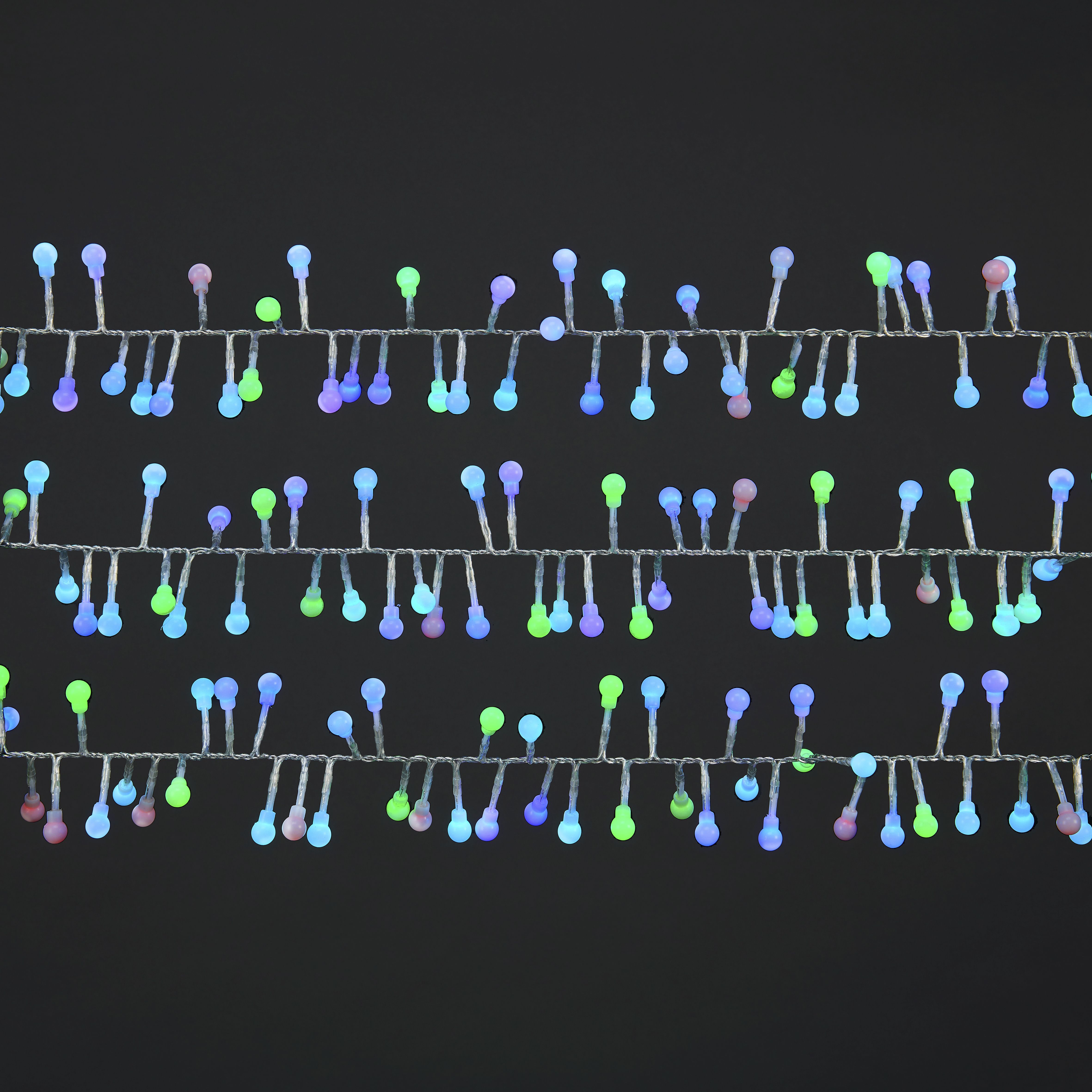 240 Colour changing LED With timer Cluster string light with 6m Clear ...