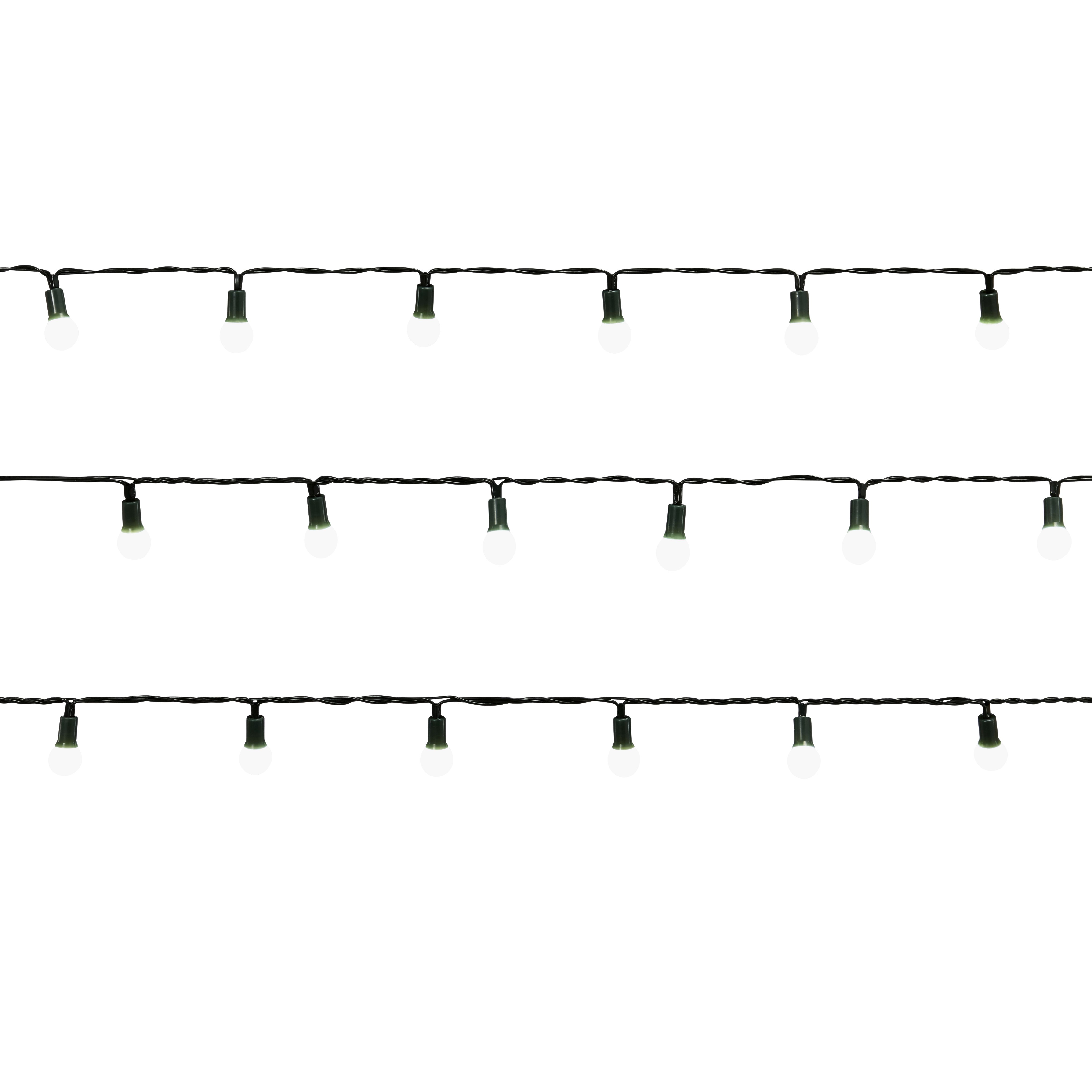 240 Ice white Berry LED String lights with 6m Green cable | DIY at B&Q