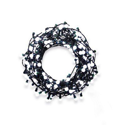 240 Ice white Berry LED String lights with Green cable | DIY at B&Q