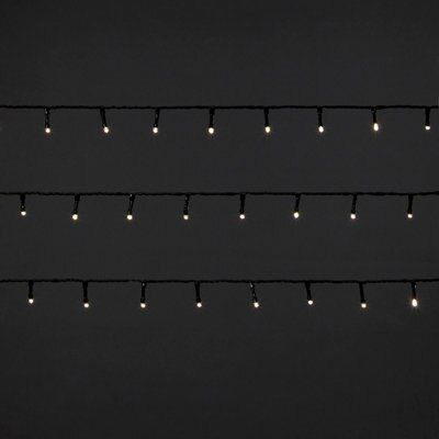 240 Ice white LED With timer String lights Green cable