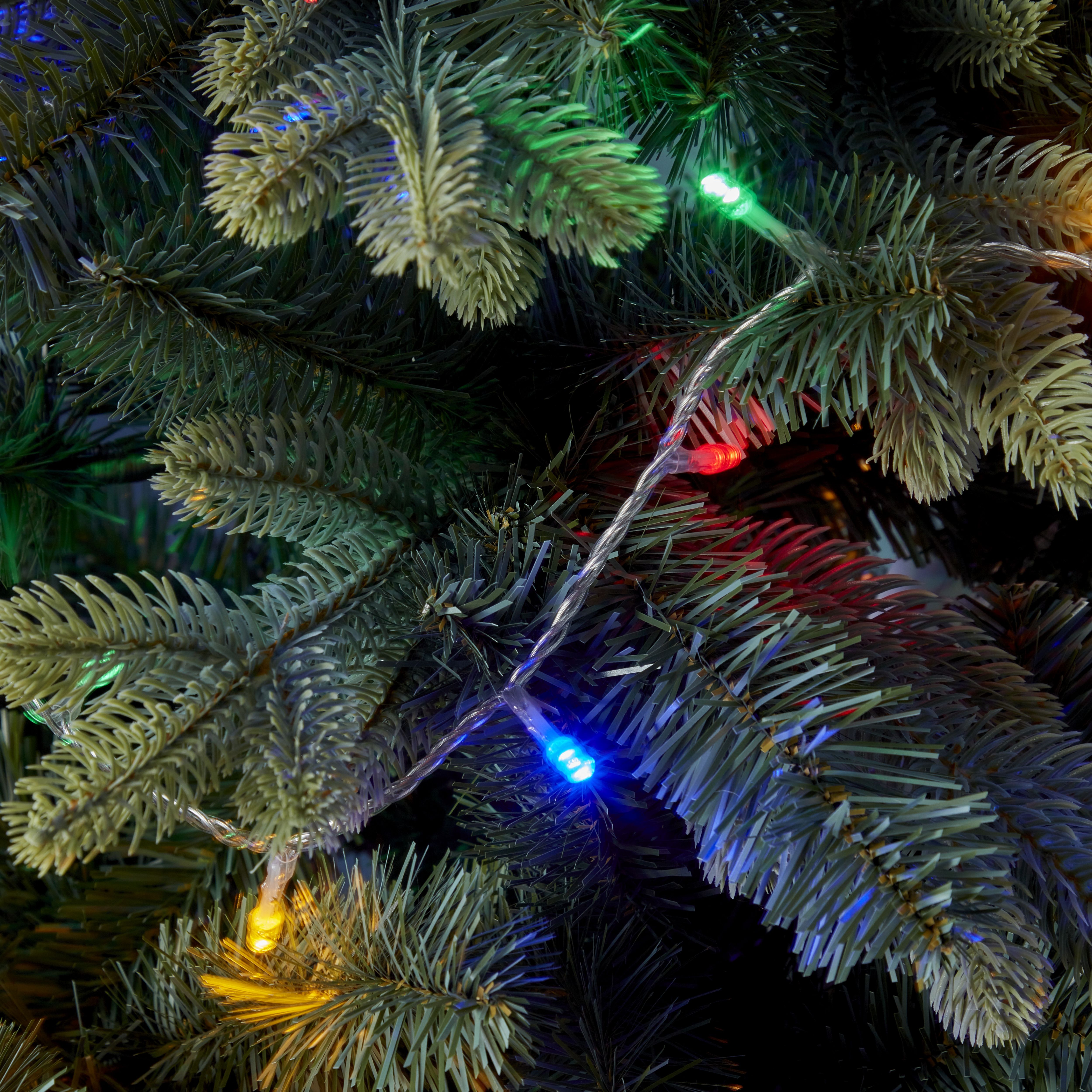 240 Multicolour LED String lights With timer function Clear cable