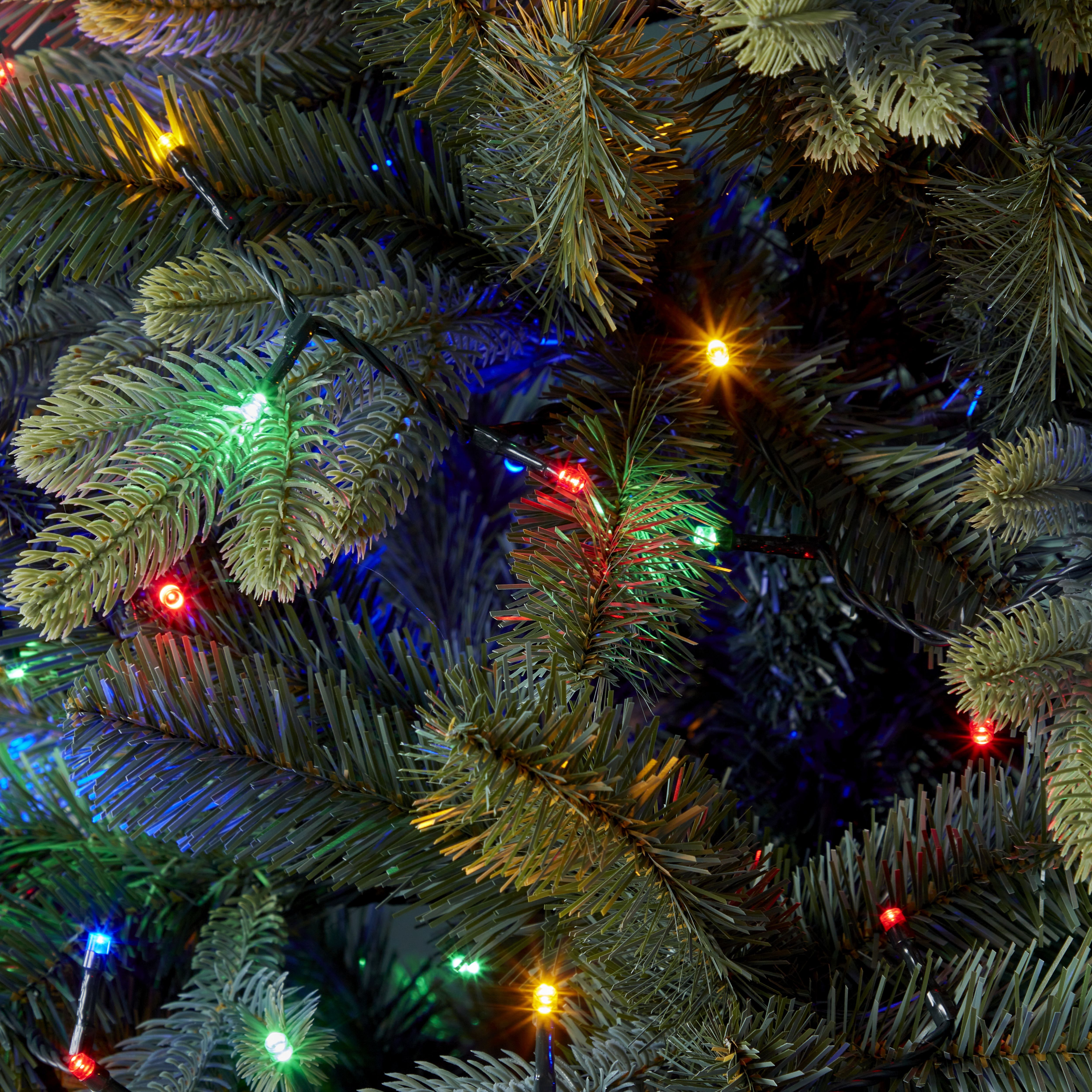 240 Multicolour LED String lights With timer function Green cable