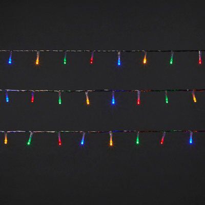240 Multicolour LED With timer String lights Clear cable | DIY at B&Q