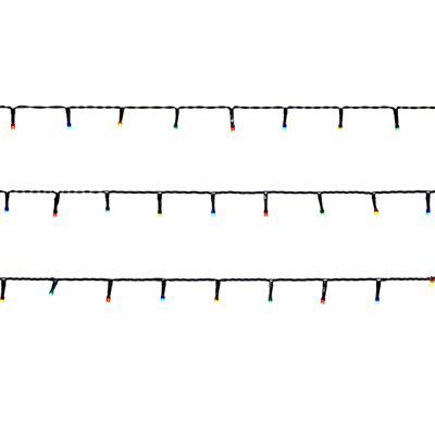 240 Multicolour LED With timer String lights Green cable