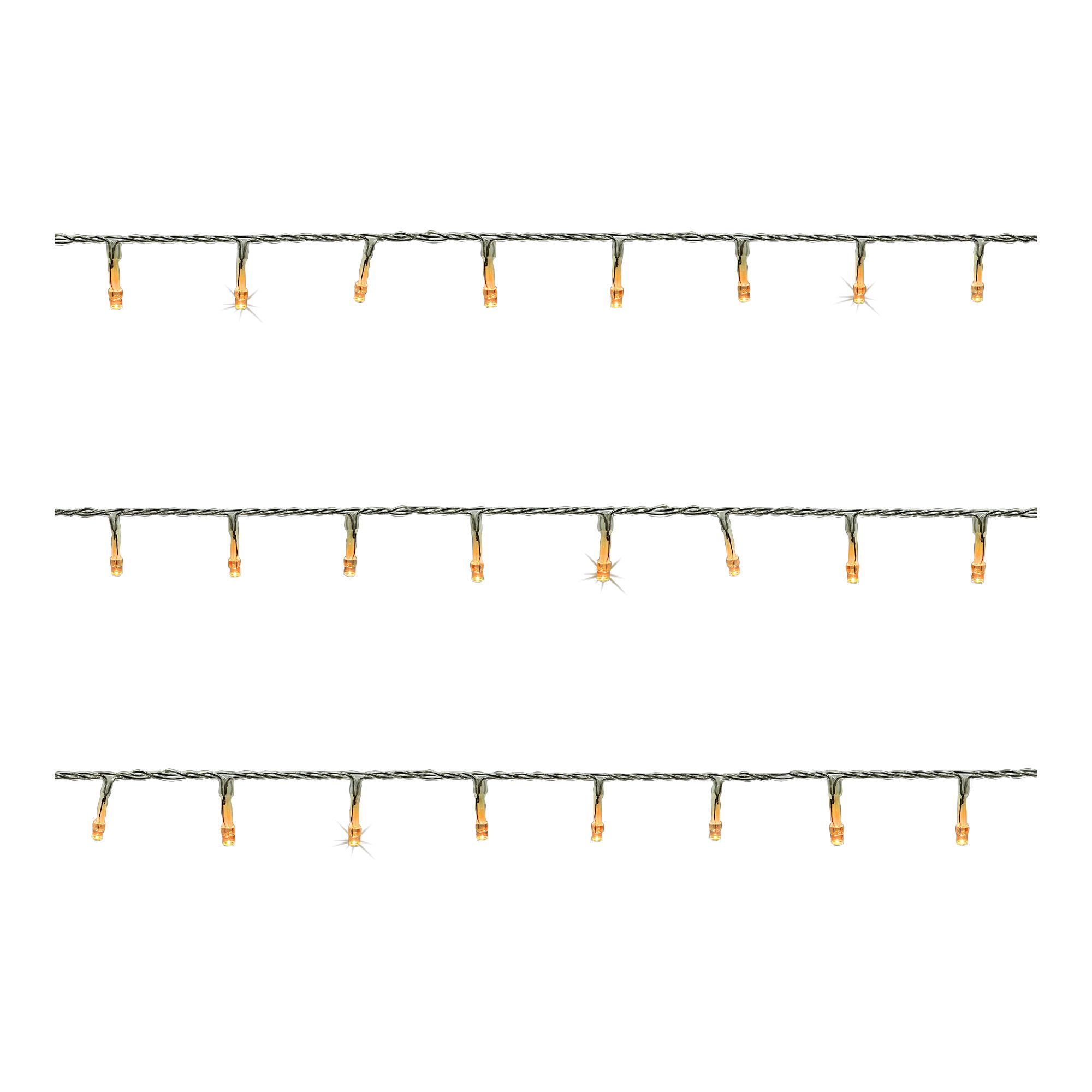 240 Warm white LED String lights With timer function & 17.95m Clear cable