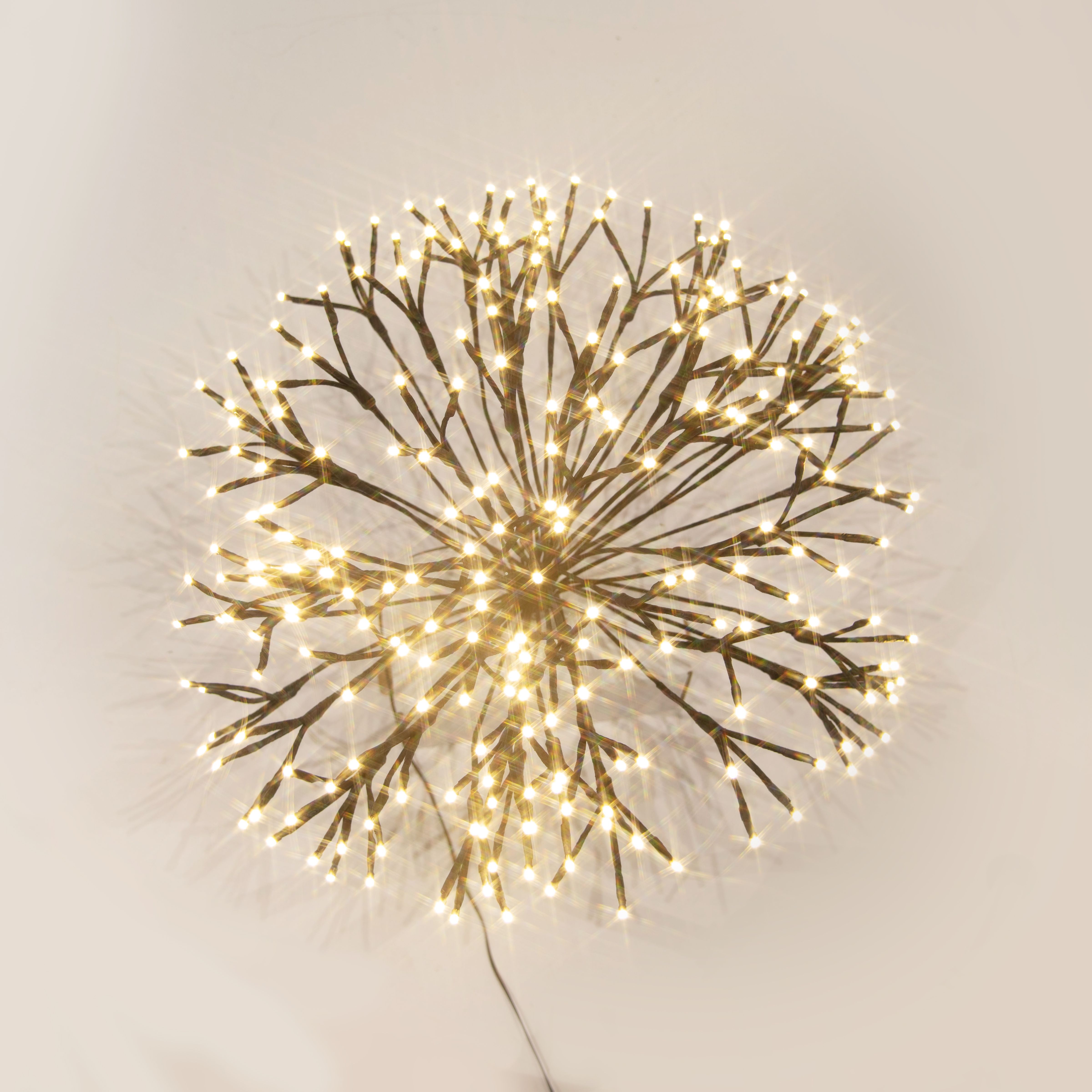 240 Warm white Smart burst LED Cluster lights with Black cable | DIY at B&Q