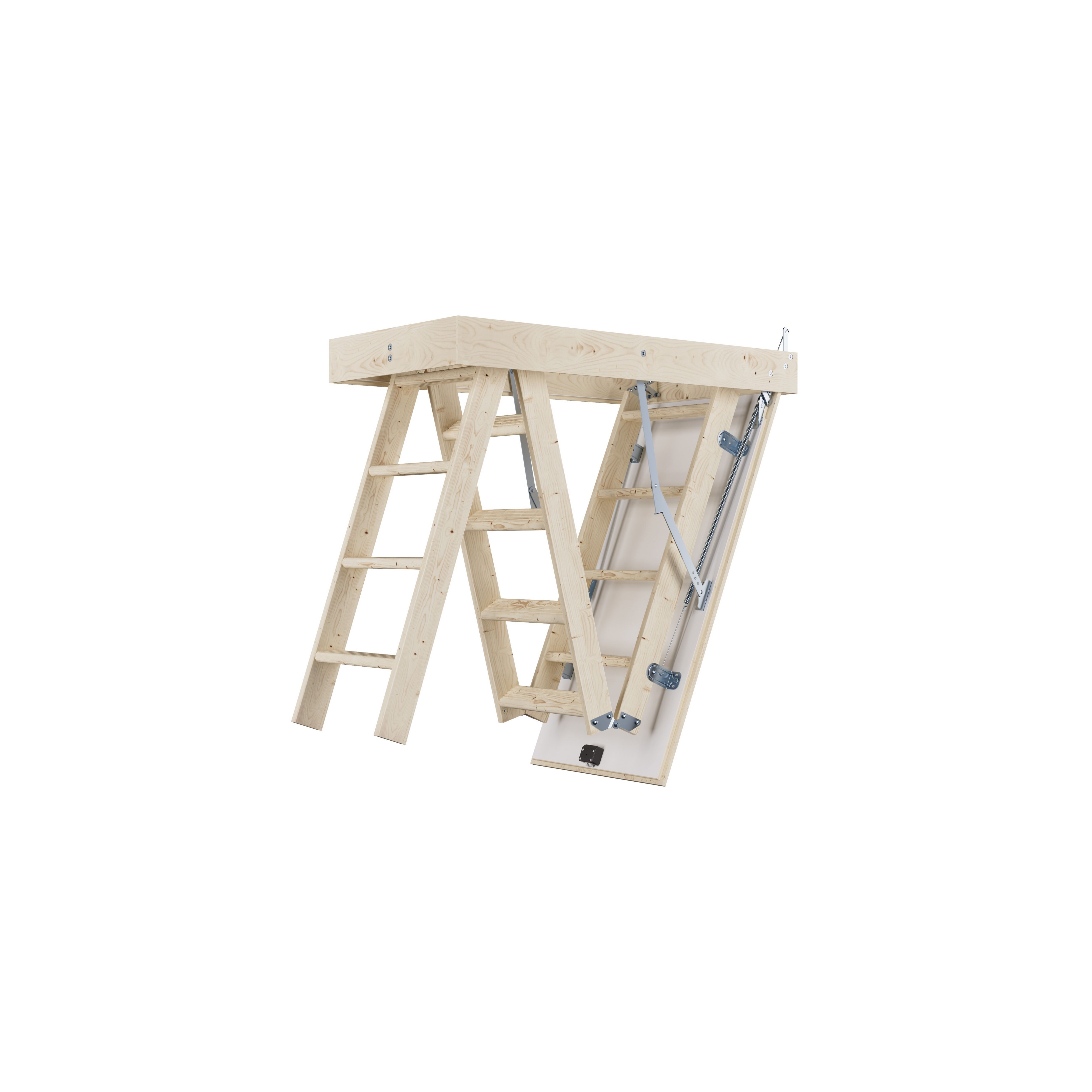 3 section 12 tread 26mm insulated hatch Folding Loft ladder kit