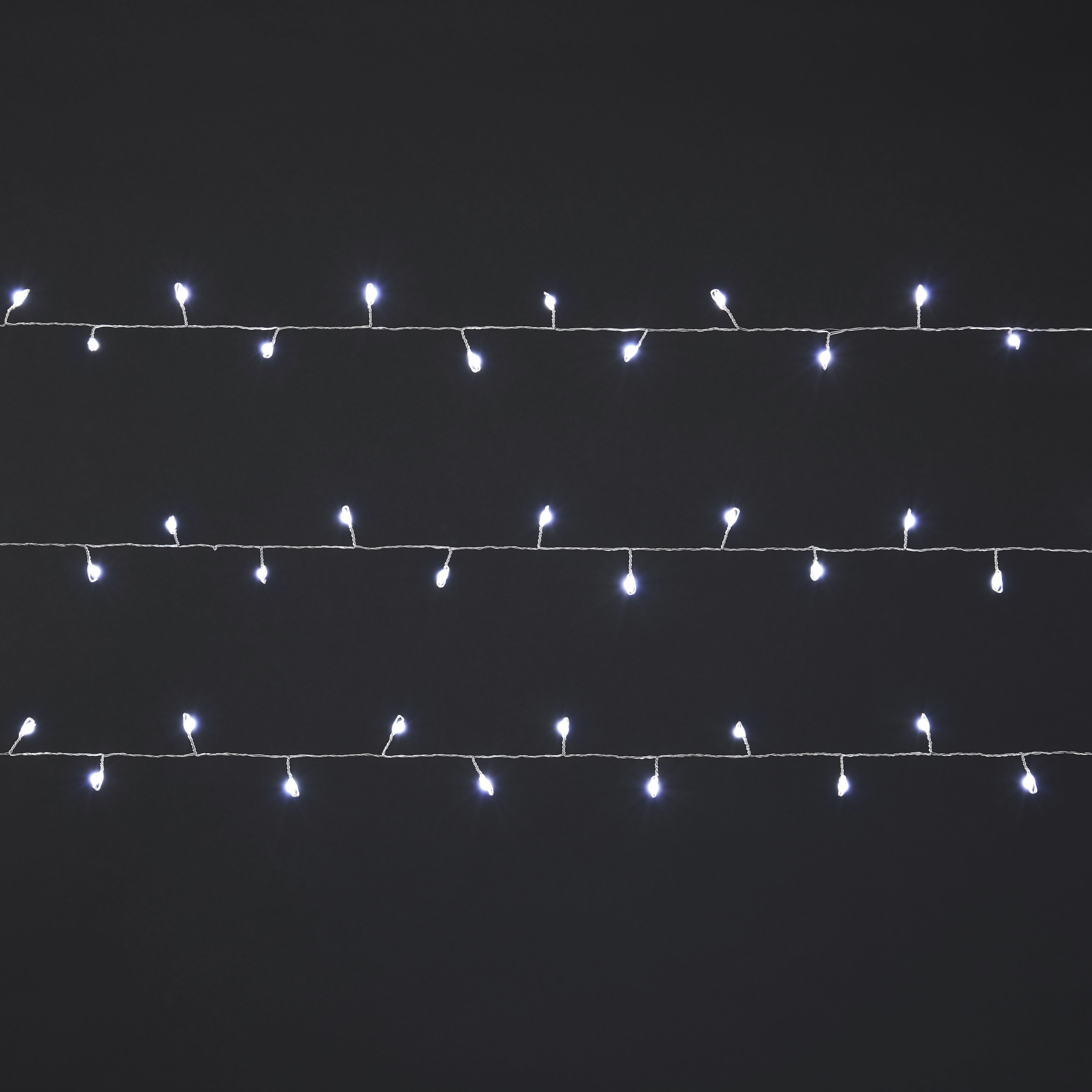 300 Ice white Copper wire LED Cluster string light with Silver cable ...