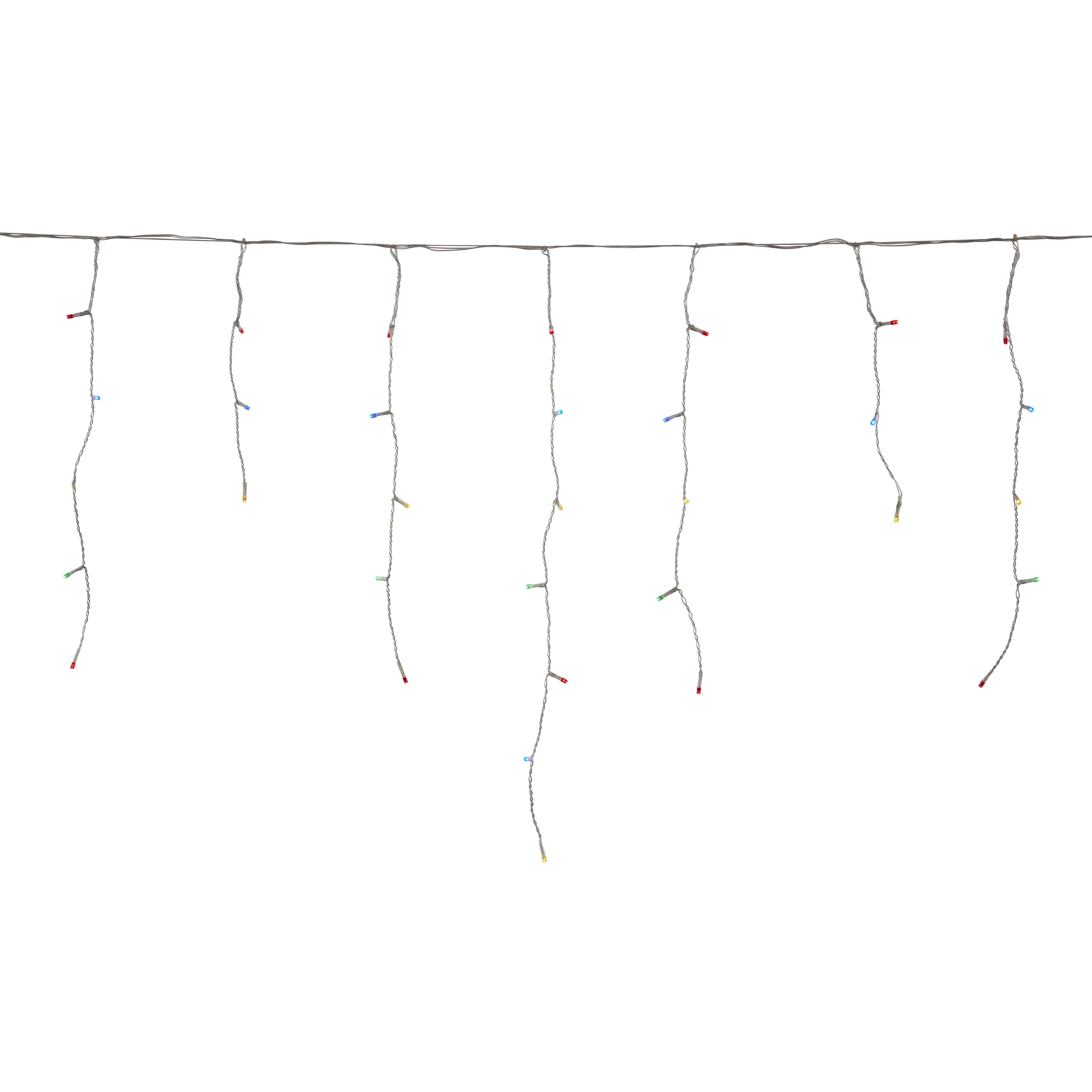 300 Multicolour Icicle LED String lights Without timer function Clear cable