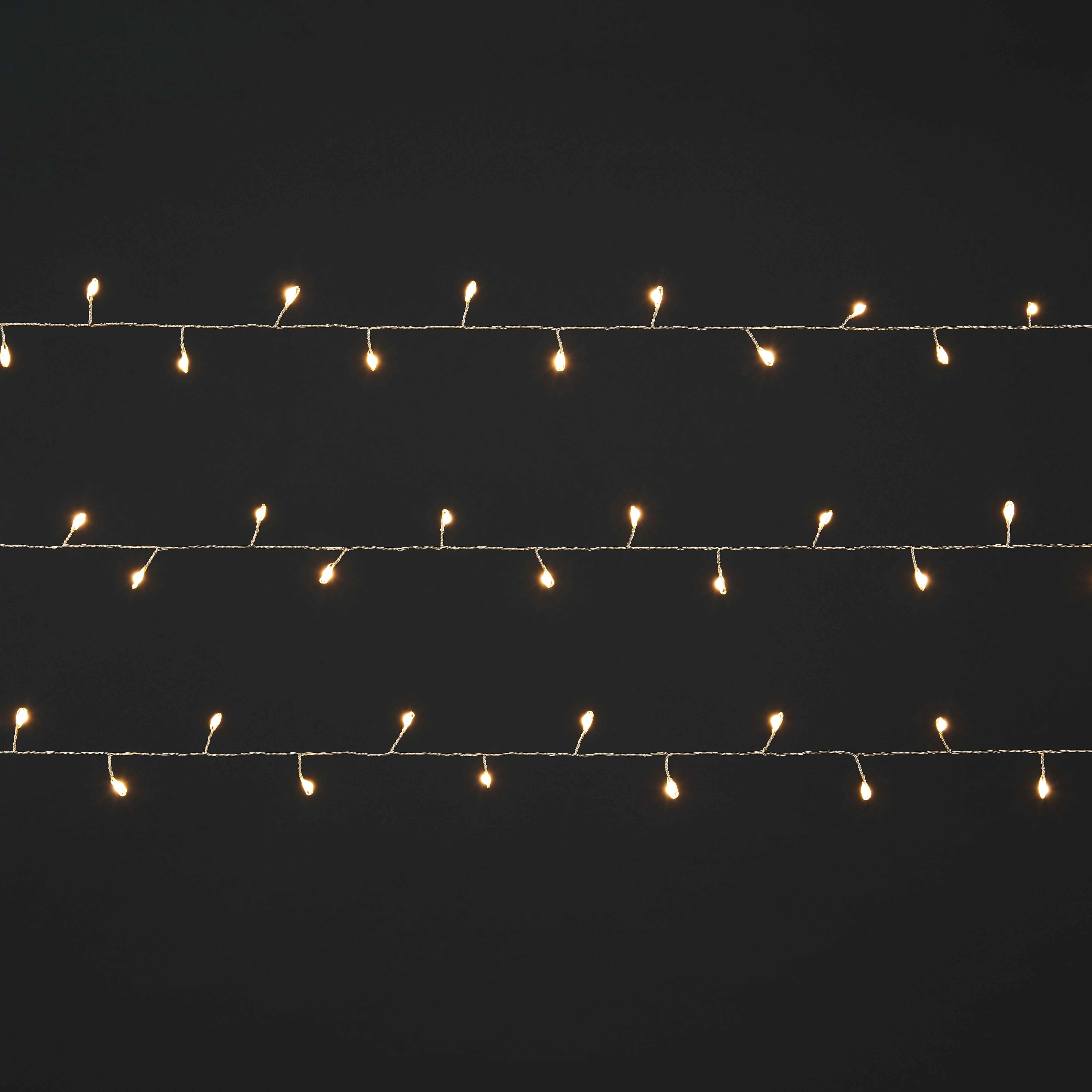 300 Warm white Copper wire LED Cluster string light with Silver cable ...