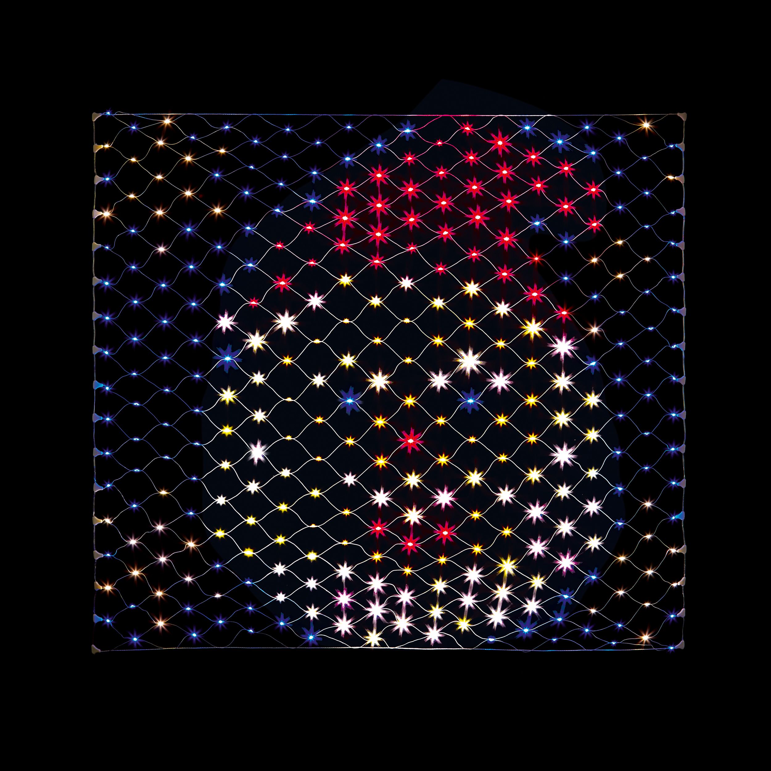 320 Multicolour Santa Face LED Net light with Clear cable | DIY at B&Q