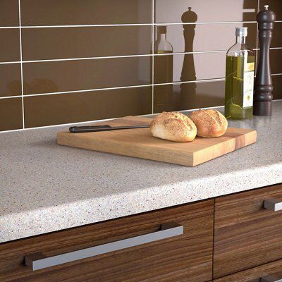 Buy 34mm Coffee Brown Stone effect Earthstone Round edge Kitchen ...