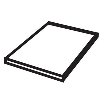 38mm Astral Gloss Black Laminate Square edge Kitchen Worktop, (L)3000mm