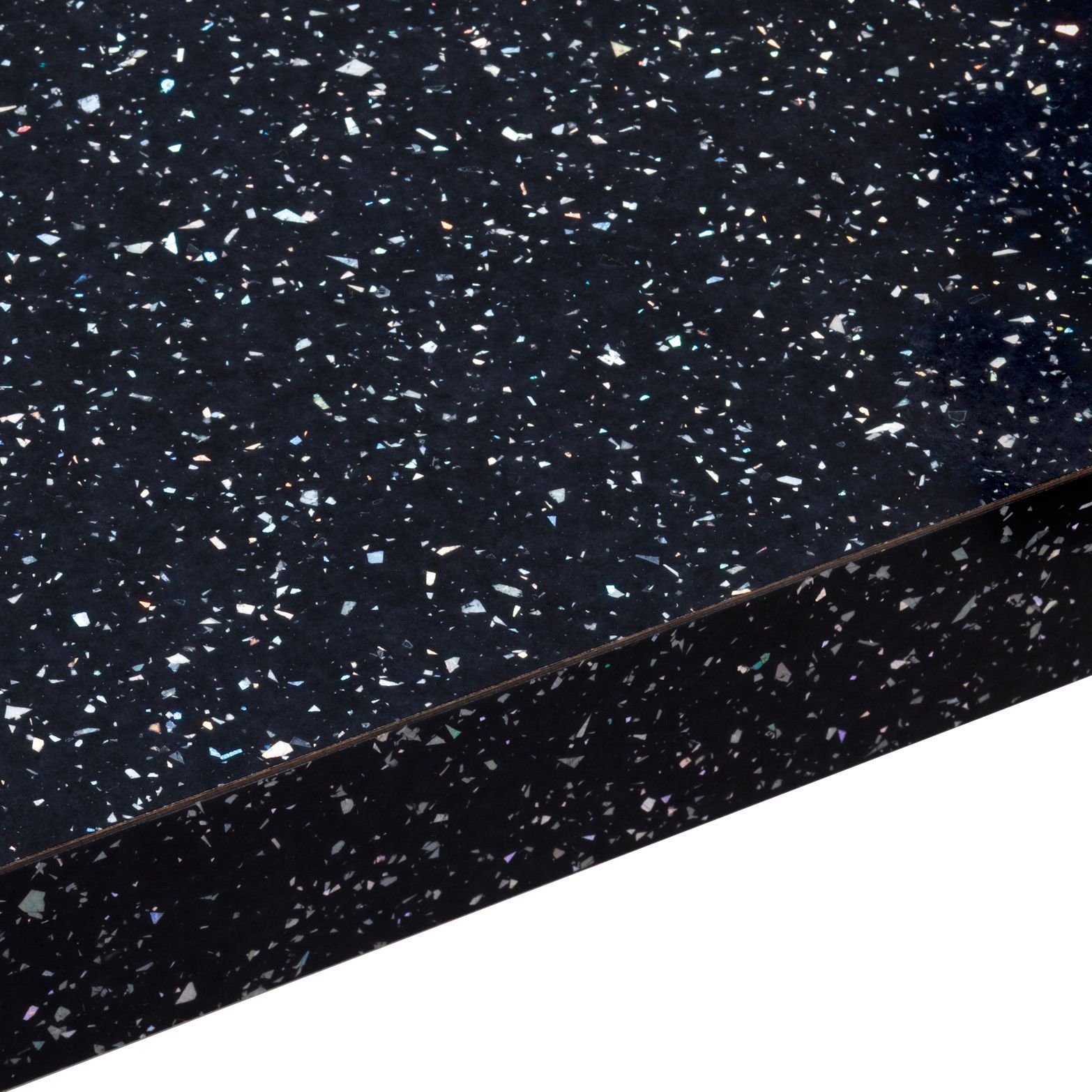 38mm Astral Gloss Black Laminate Square edge Kitchen Worktop, (L)3000mm ...