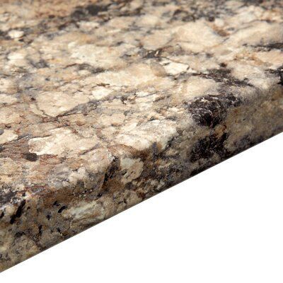 38mm Carnival granite Grey Marble effect Laminate Round edge Kitchen ...