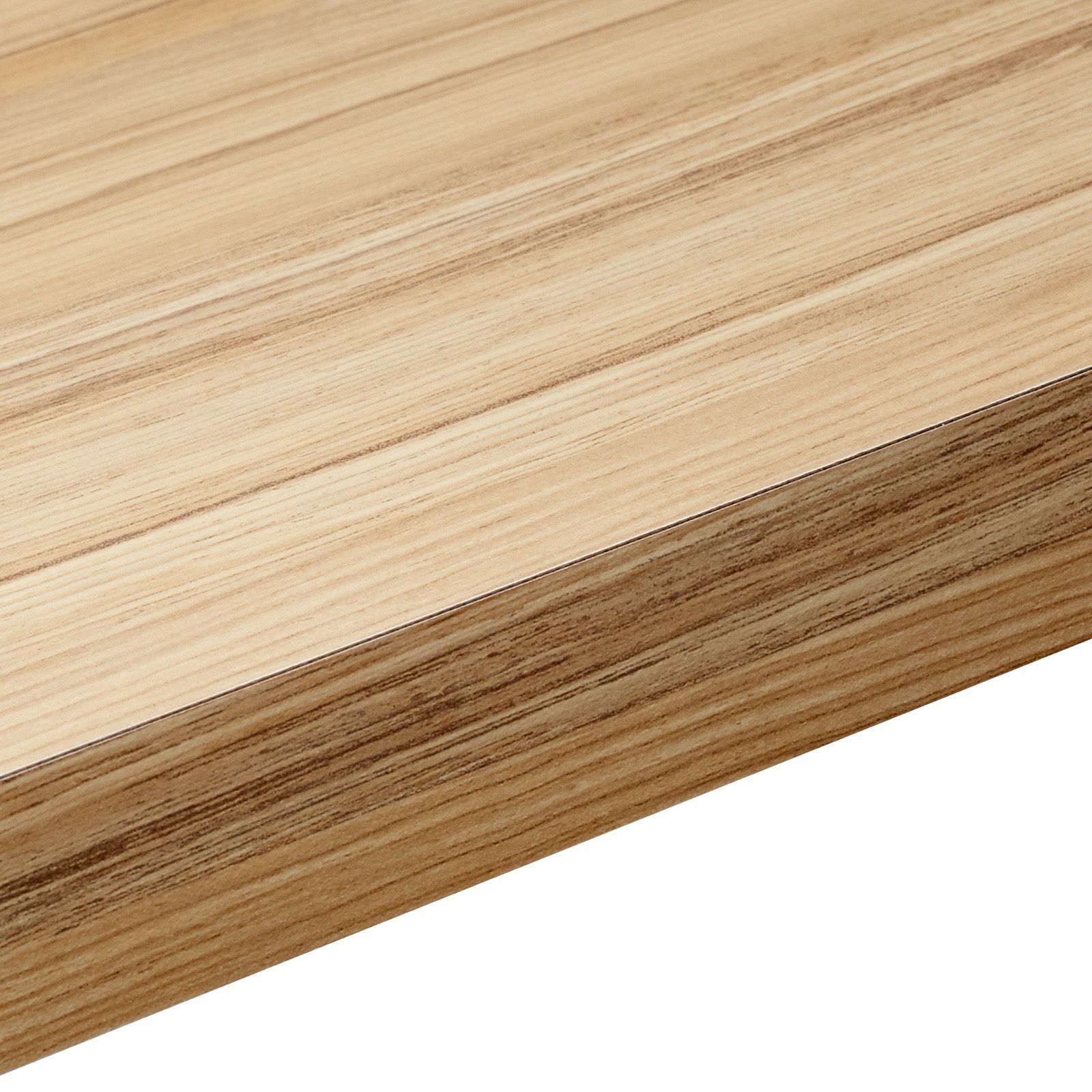 38mm Coco bolo Wood effect Laminate Square edge Kitchen Worktop, (L ...